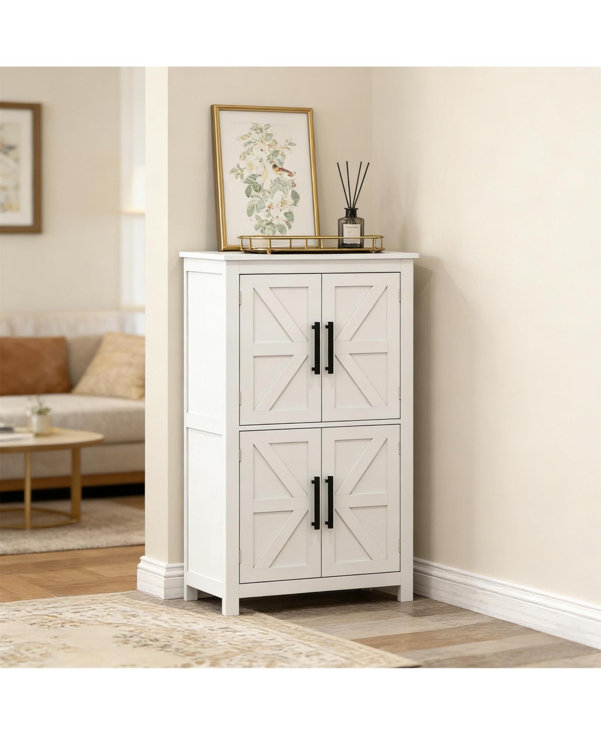 Click here for Clihome Farmhouse Mdf Freestanding Cabinet Storage... prices