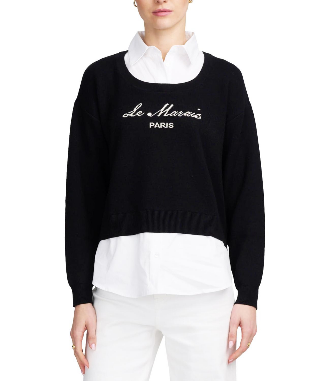 Click here for Elle Collection Womens Le Marais Twofer Sweater -... prices