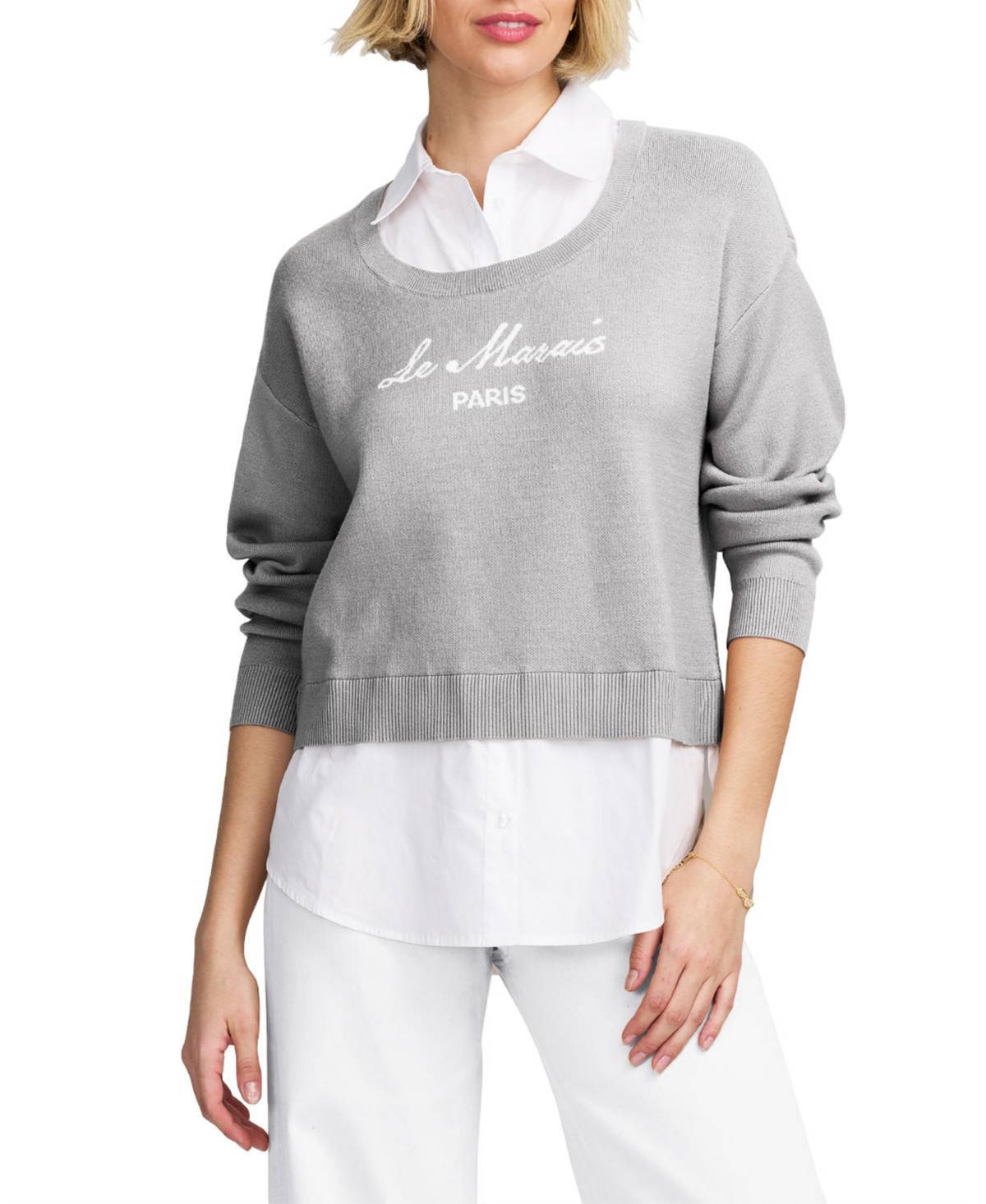 Click here for Elle Collection Womens Le Marais Twofer Sweater -... prices