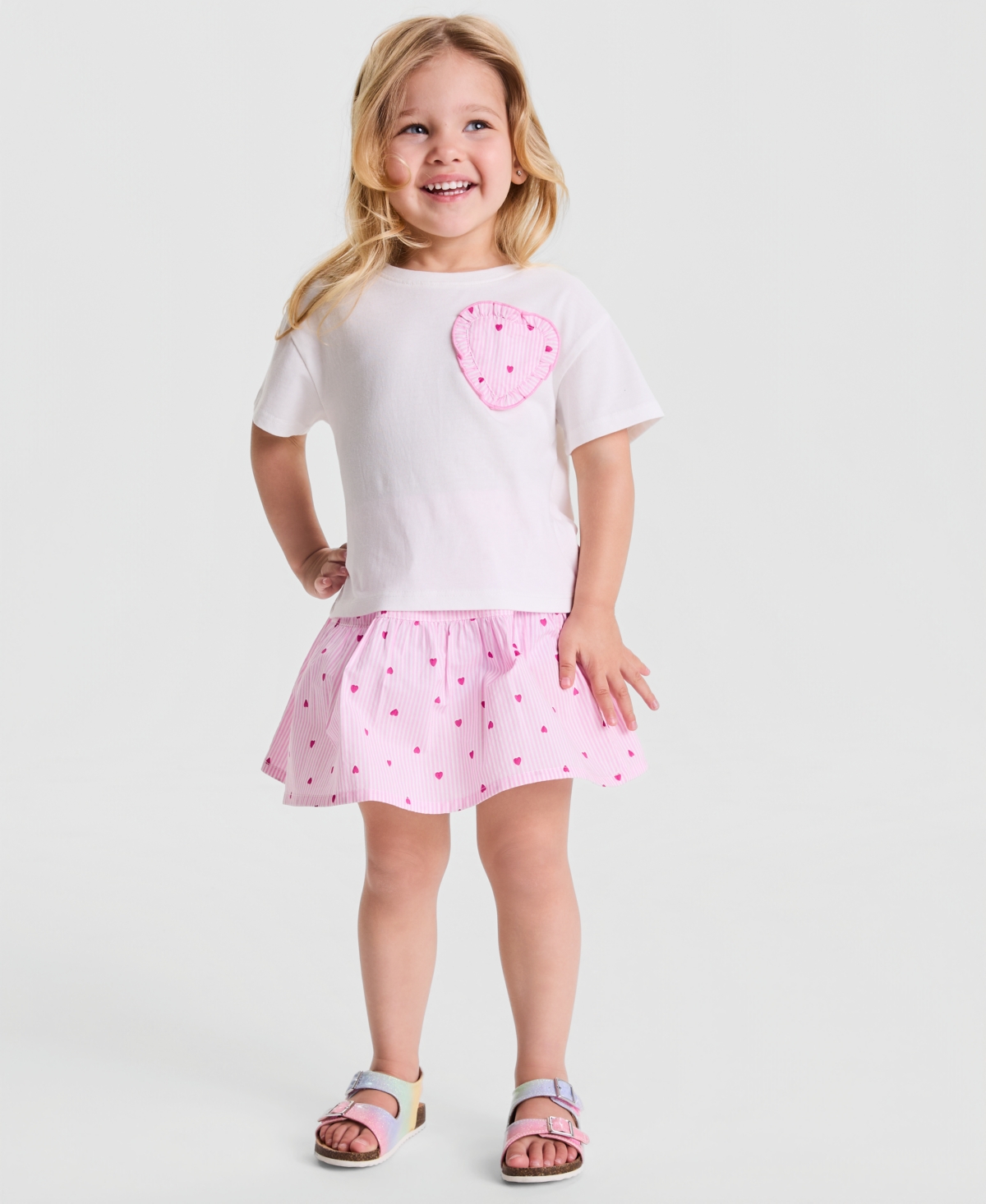Click here for Epic Threads Toddler Girls 12M-5T Heart Top and Bu... prices
