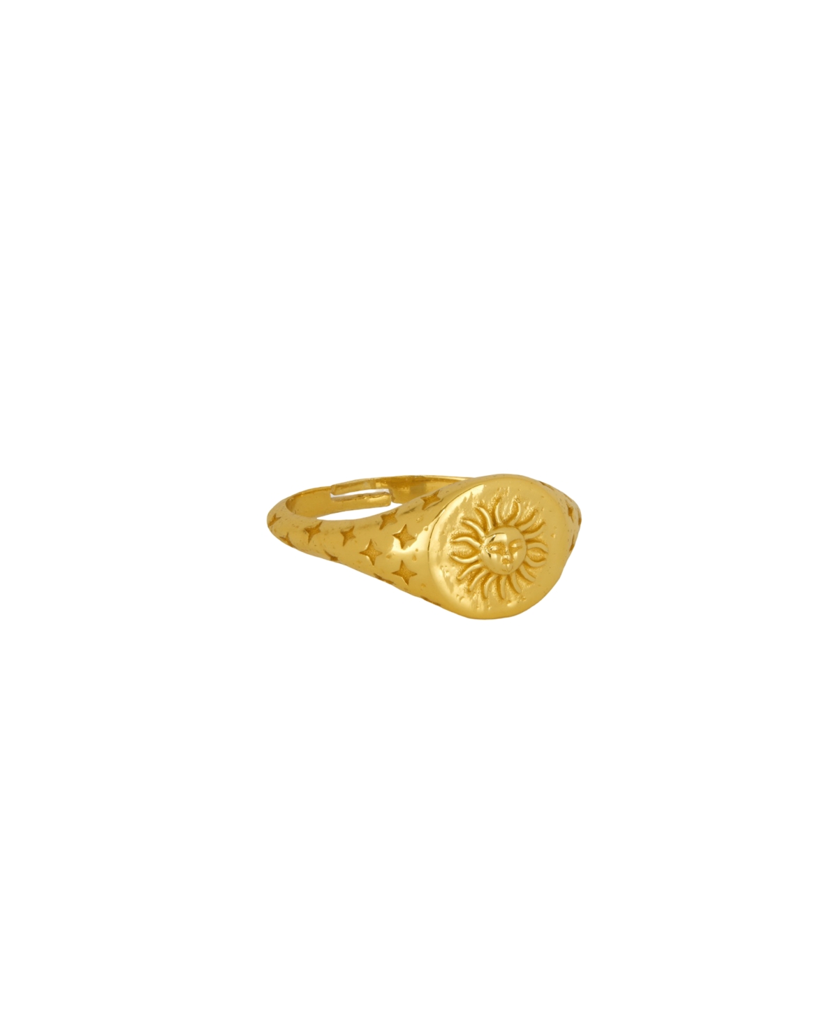 Click here for Ottoman Hands Sunray Signet Ring - Gold prices