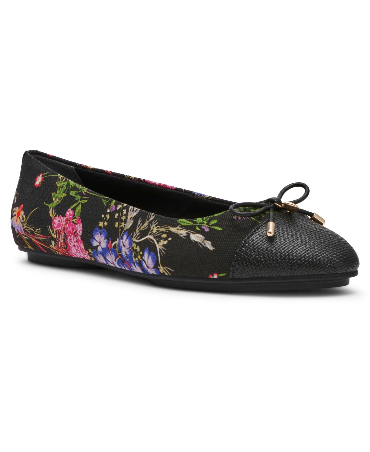 Click here for Anne Klein Womens Luci Cap Toe Floral Ballet Flats... prices