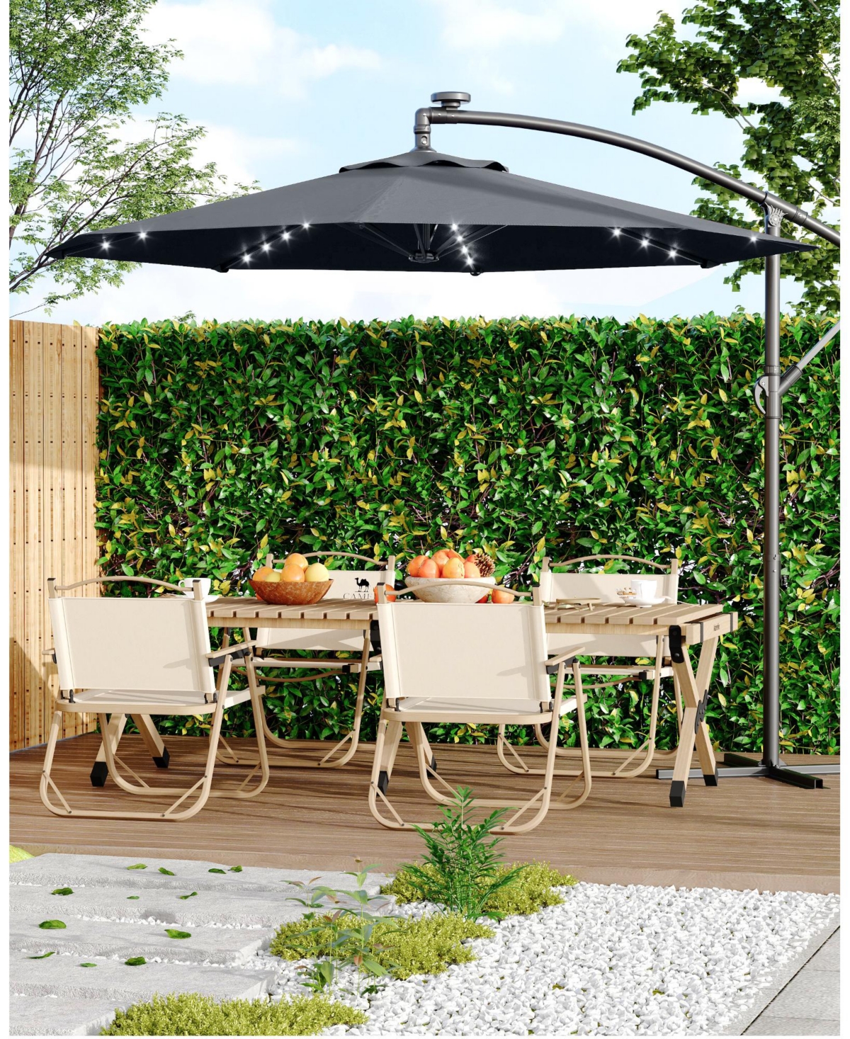 Click here for Gaomon Uv-Resistant Offset Patio Umbrella with Sol... prices