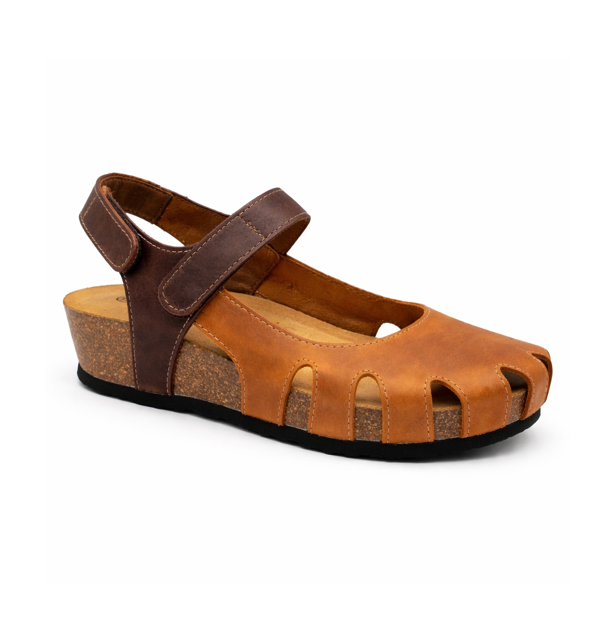 Click here for Plakton Womens Closed-Toe Sandal Amy - Brown prices