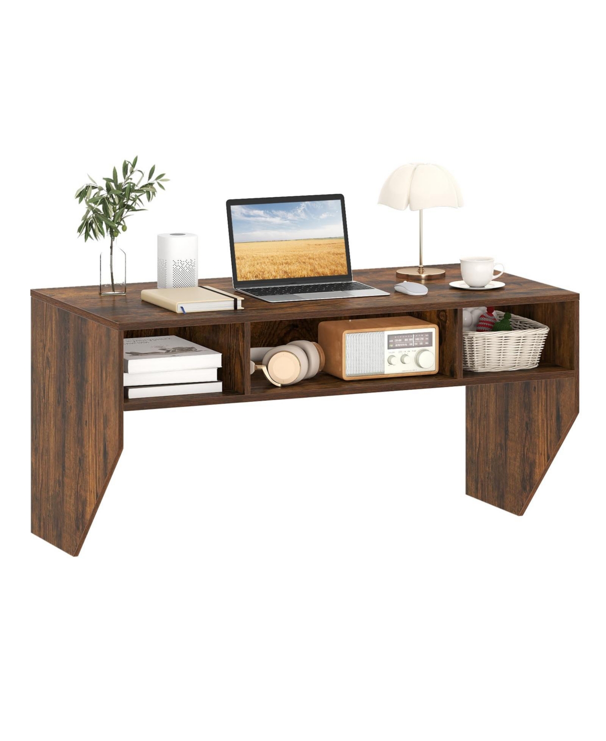 Click here for Mecale Floating Wall-Mounted Computer Desk with 3... prices