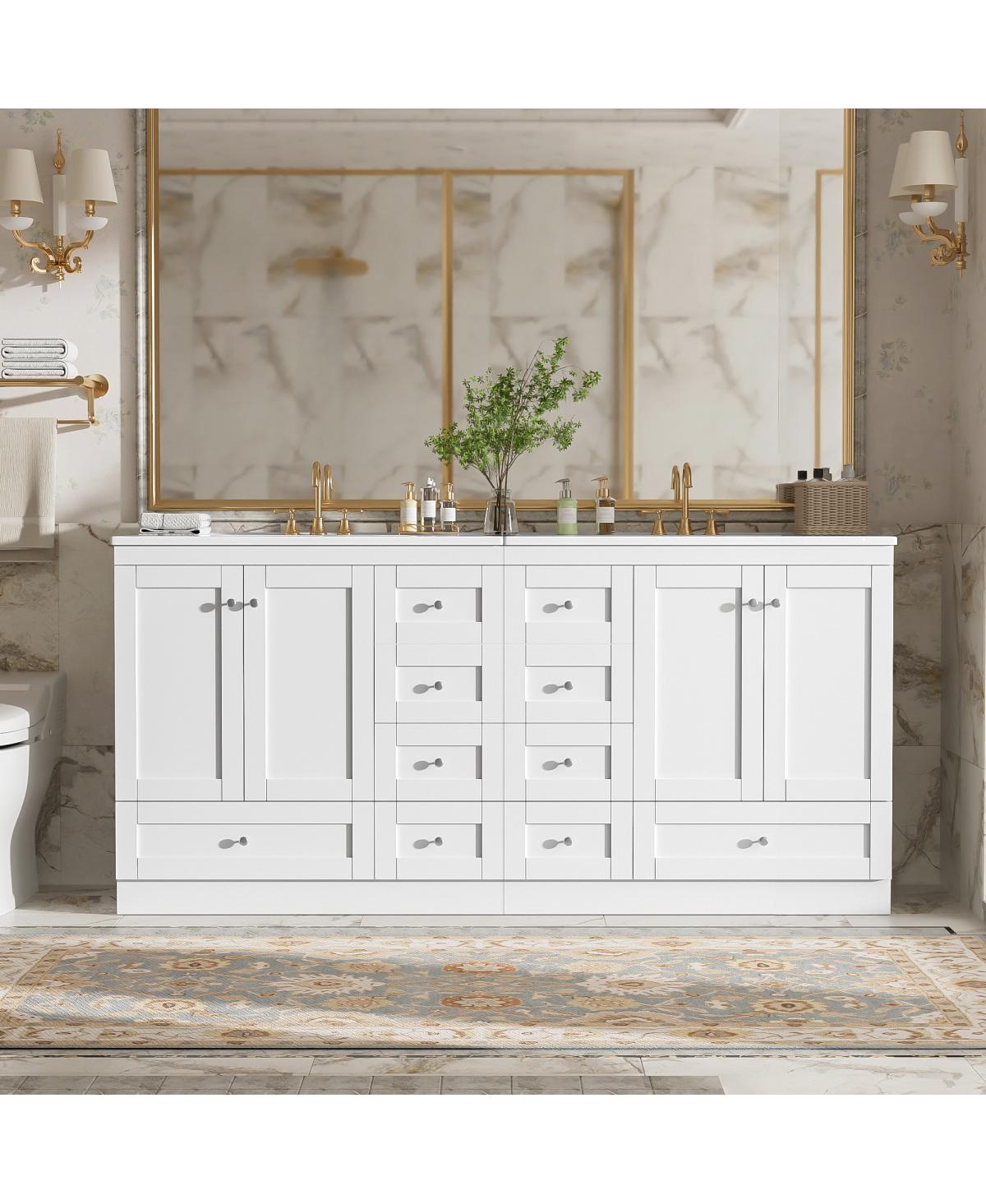 Click here for Sillysis 72 Inch Double Sink Bathroom Vanity  Free... prices