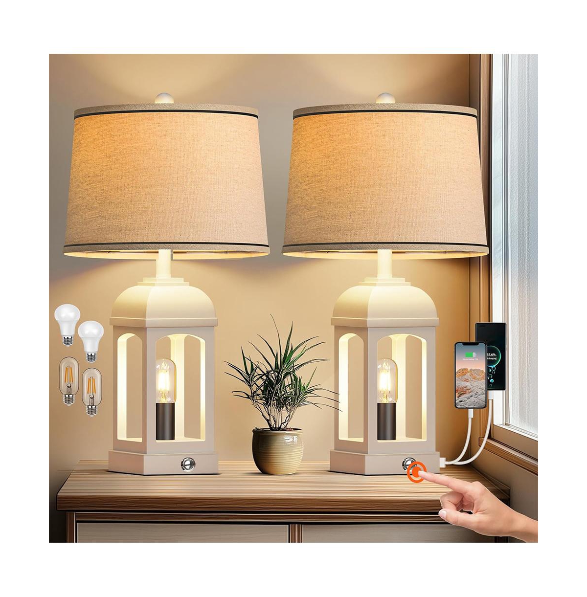 Click here for Sofucor 26-inch Table Lamp for Living Room  Farmho... prices