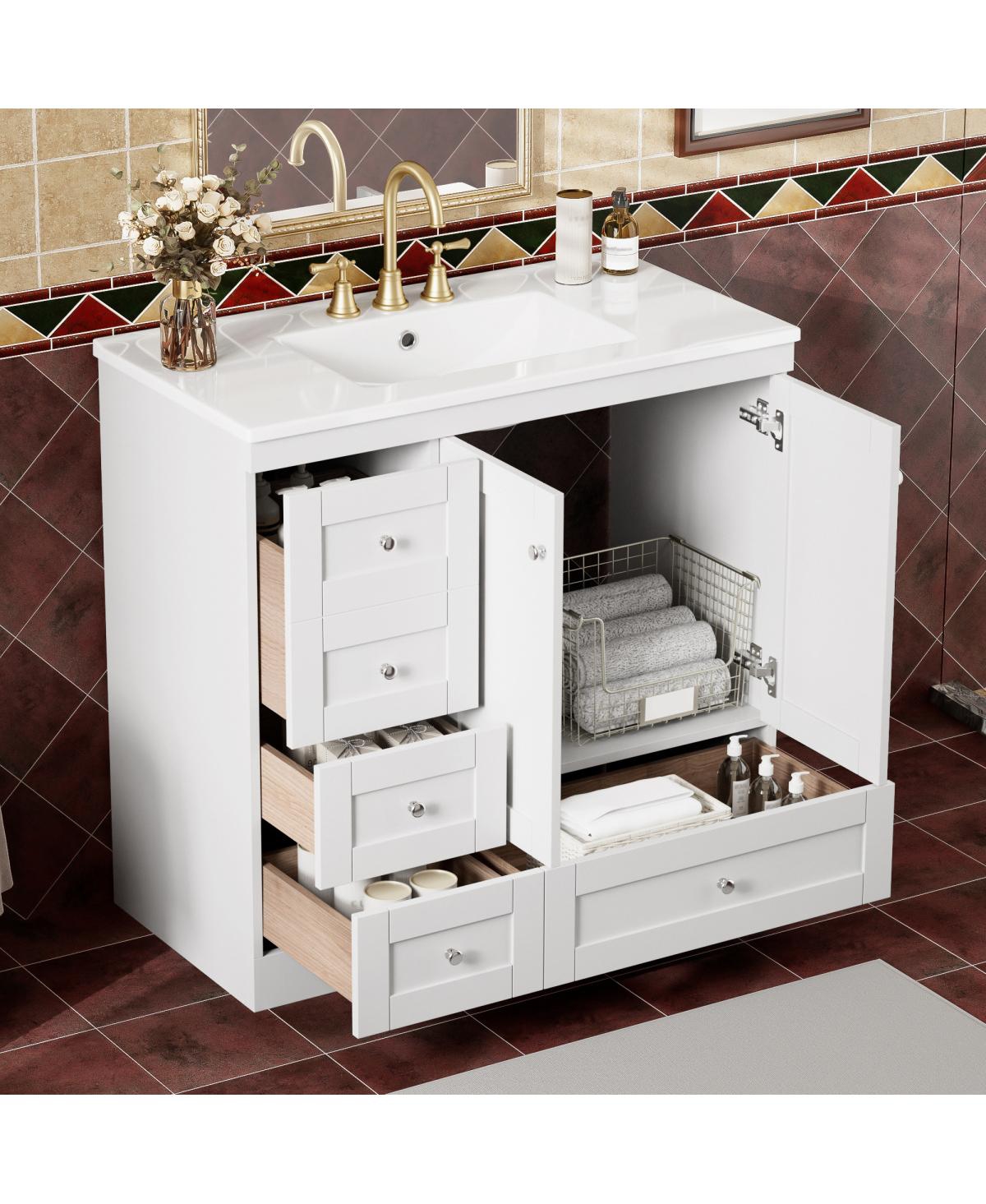 Click here for Sillysis Modern Bathroom Vanity with Ceramic Sink... prices