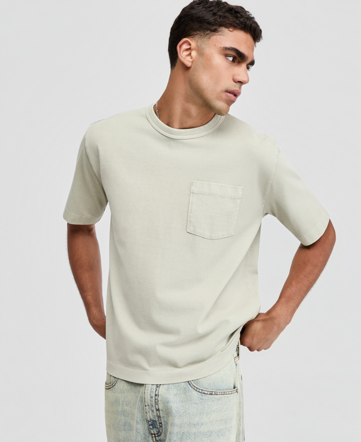 Click here for Mode of One Mens Relaxed-Fit Washed Pocket T-Shirt... prices