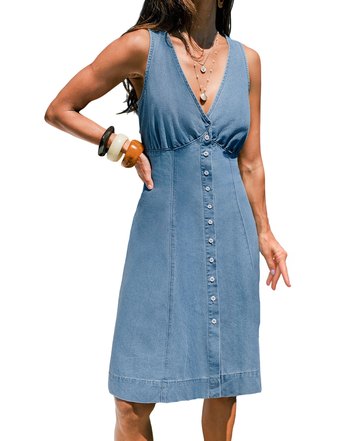 Click here for Cupshe Womens Message Received Denim Mini Beach Dr... prices