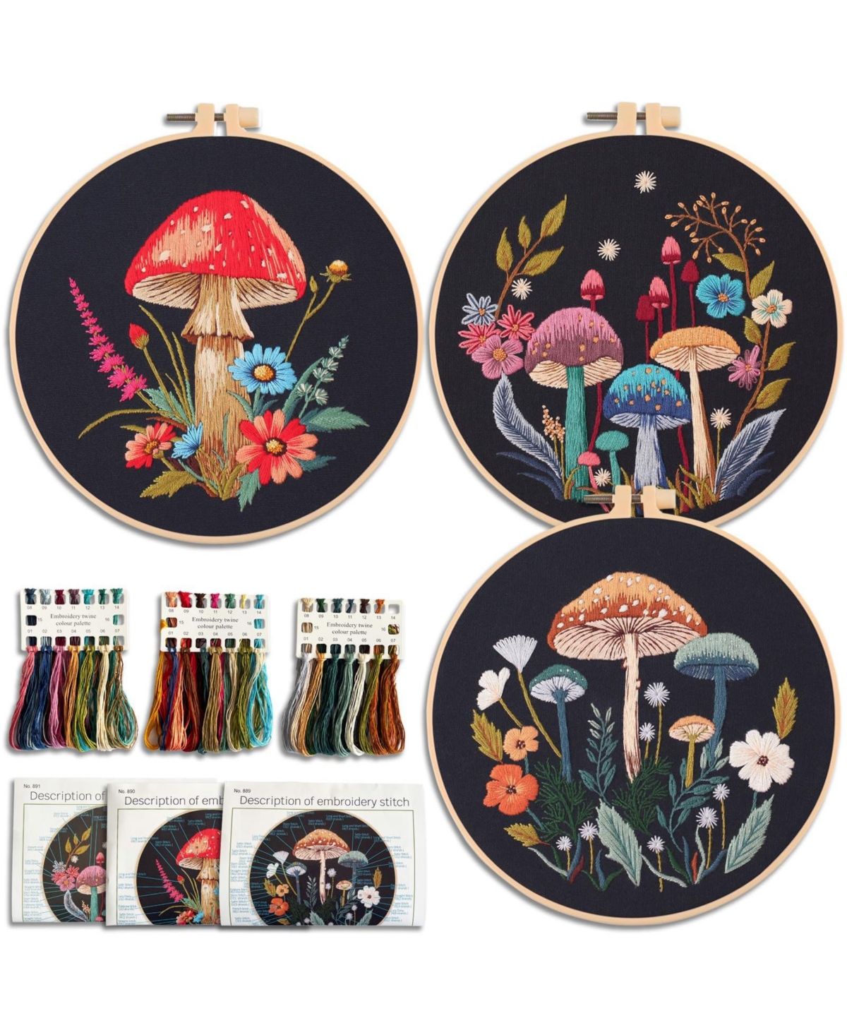 Click here for Gnuadz Embroidery Kit Mushroom Patterns Hoops Fabr... prices