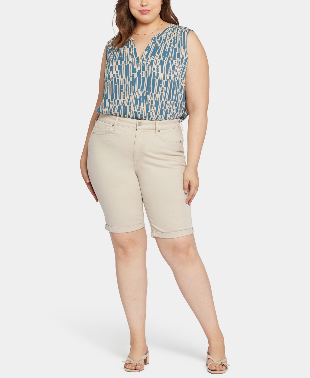 Click here for Nydj Plus Size Briella Roll Cuff Short with Lift T... prices