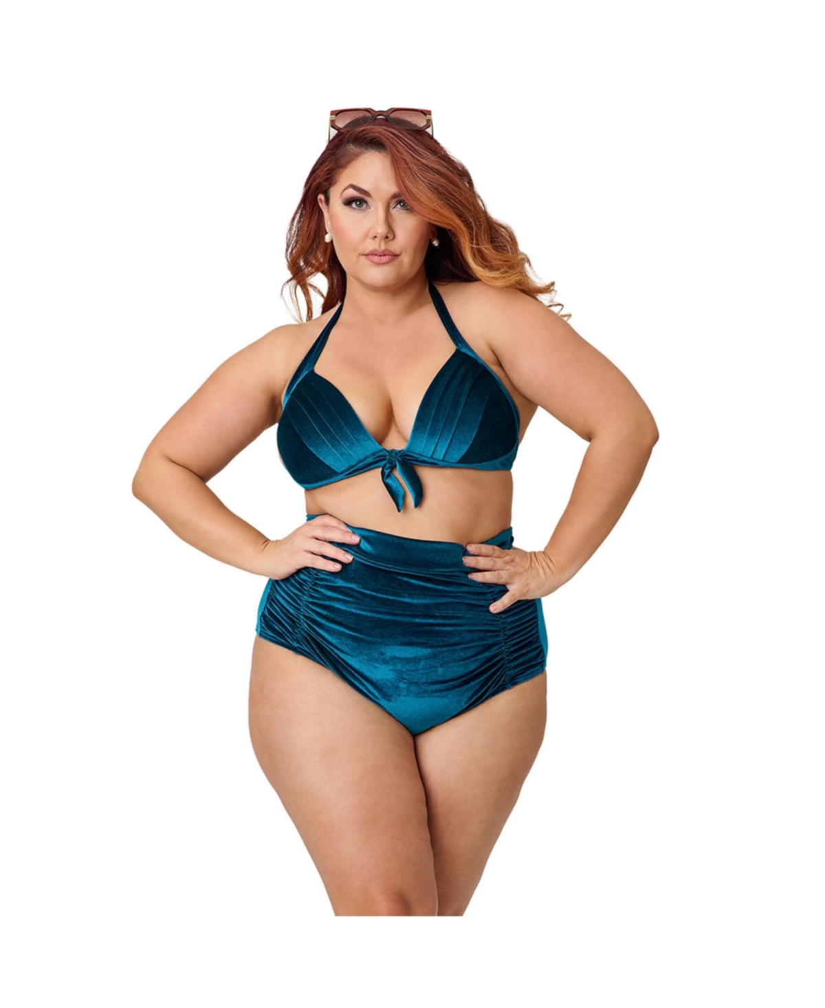 Click here for Unique Vintage Plus Size Monroe High Waist Bikini... prices