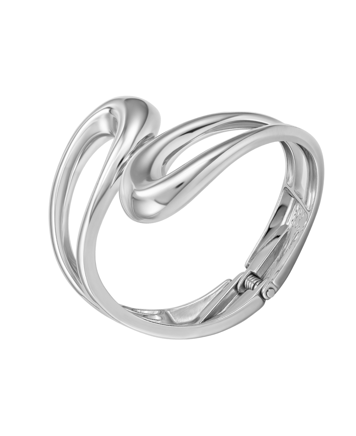 Click here for Guess Silver-Tone Hinge Bangle Bracelet - Silver prices