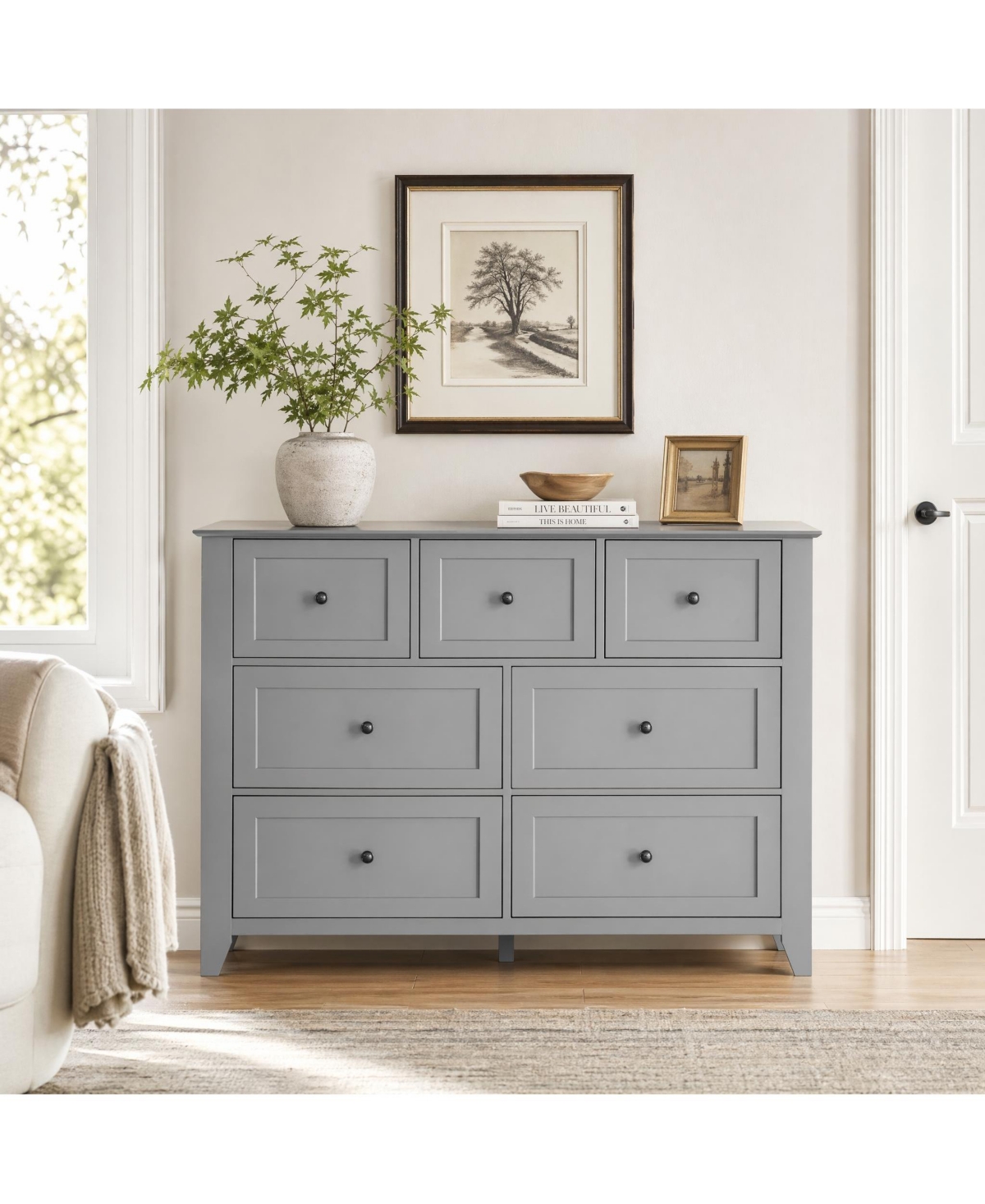 Click here for homfan Dresser with 7 Deep Drawers for Bedroom  Mo... prices