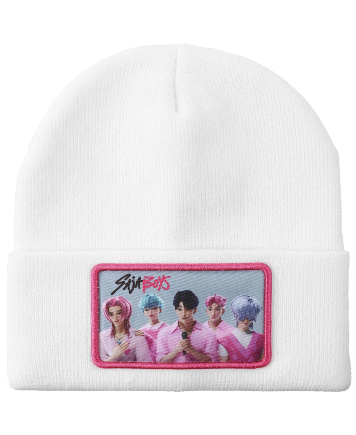 Click here for Kpop Demon Hunters Mens Saja Boys White Cuff Knit... prices