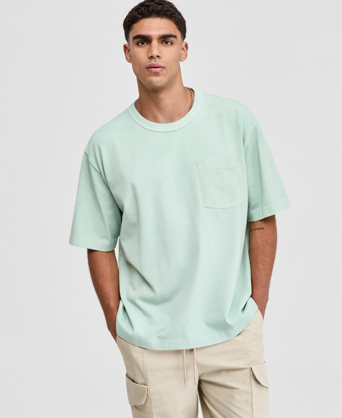 Click here for Mode of One Mens Relaxed-Fit Washed Pocket T-Shirt... prices