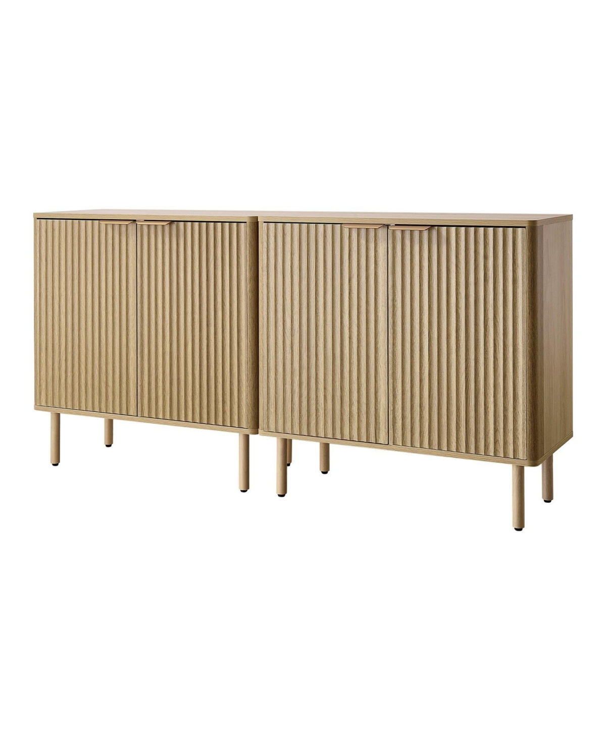 Click here for Gouun Mid Century Fluted Coffee Bar Cabinet with 2... prices