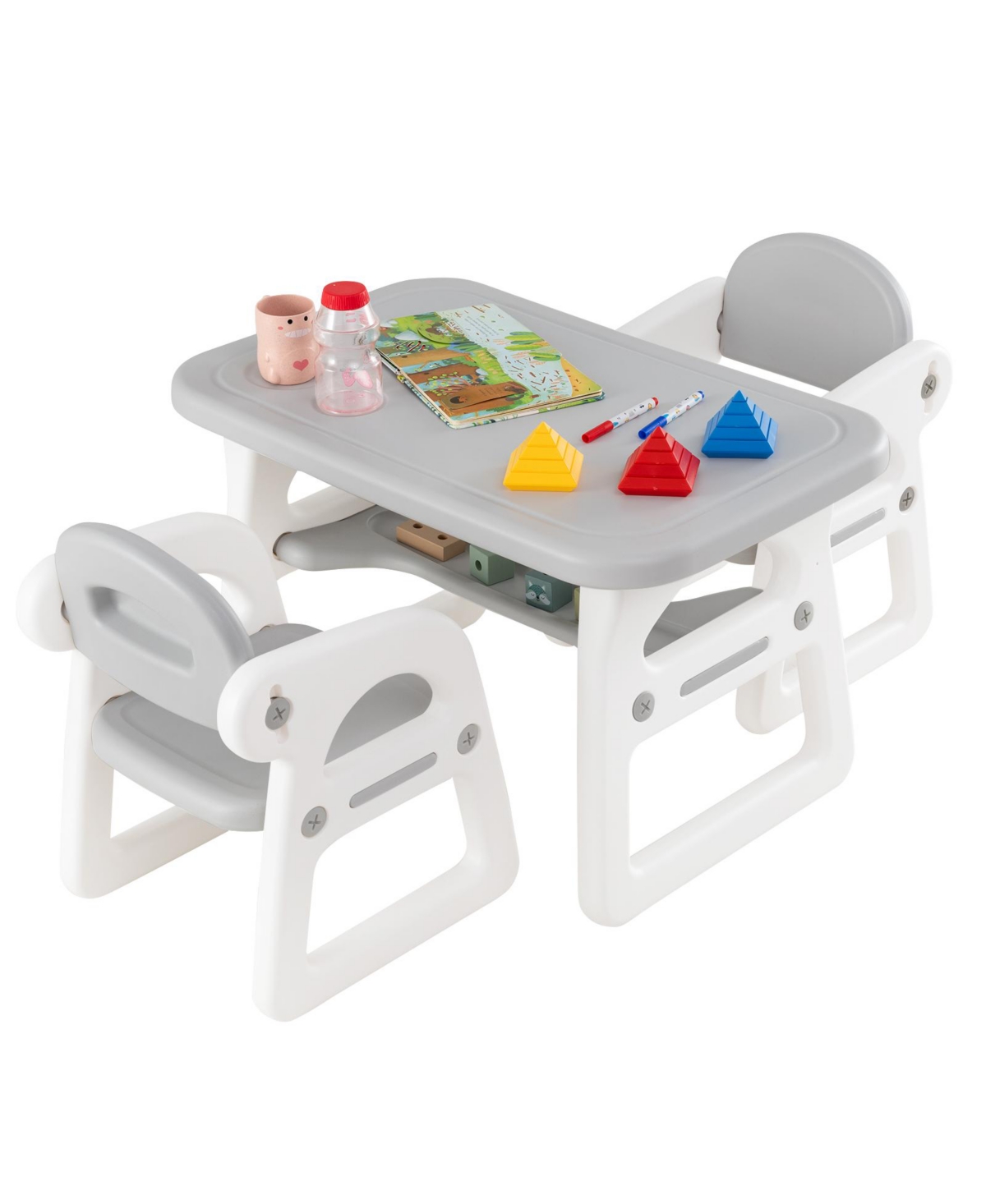Click here for Gouun Kids Table and Chair Set with Building Block... prices