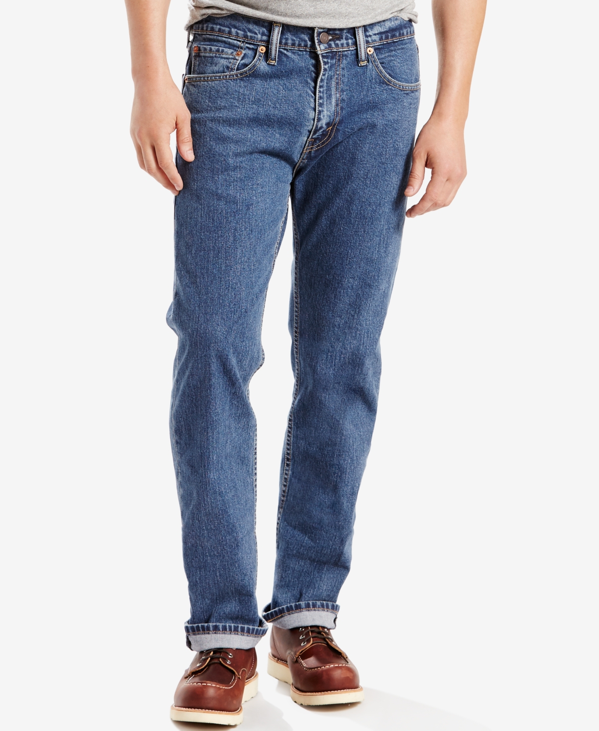 Click here for Levis Mens 505 Regular Fit Stretch Jeans - Stonewa... prices
