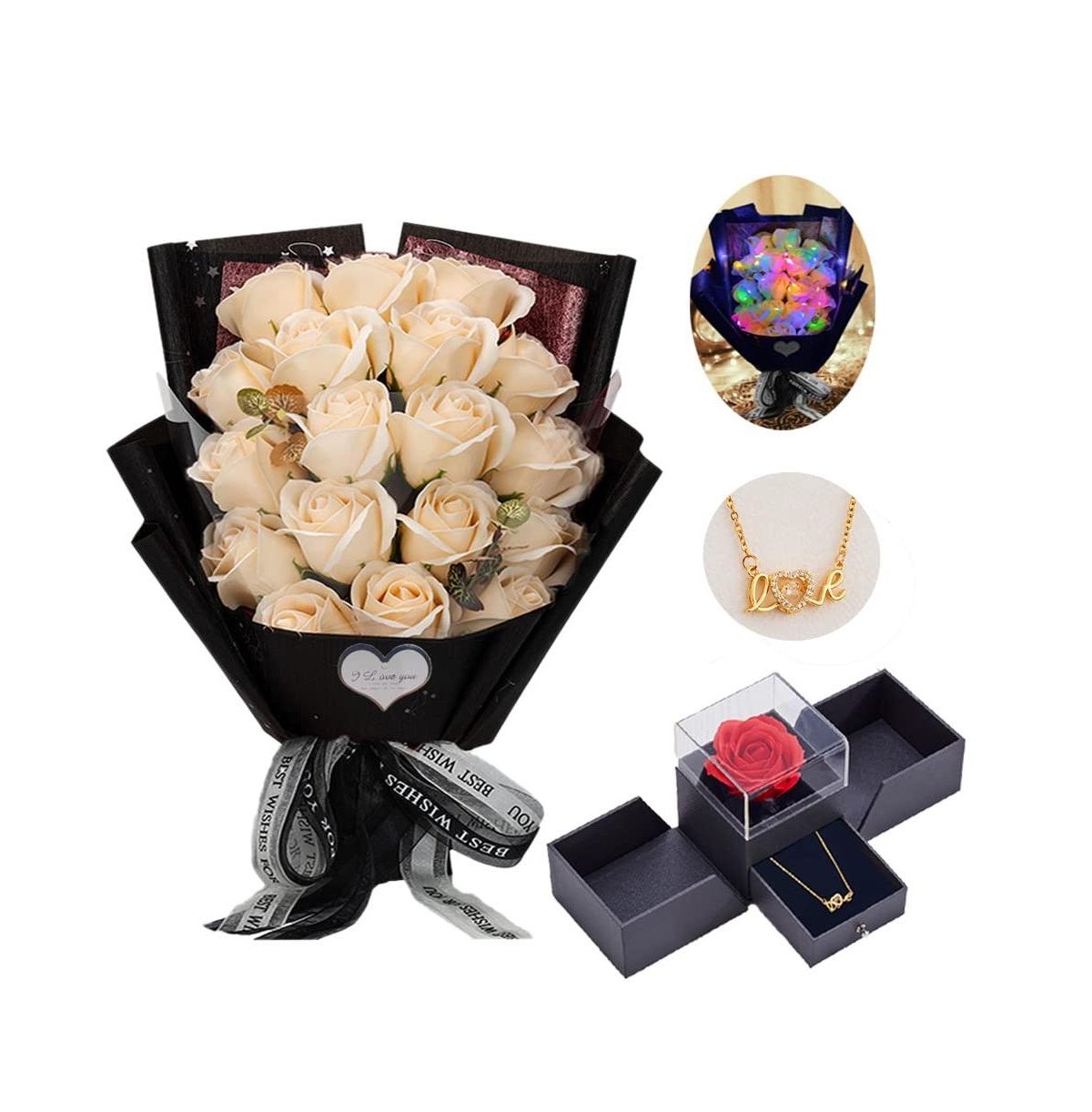 Click here for Gnuadz Preserved Rose Bouquet Necklace Gift - Eleg... prices