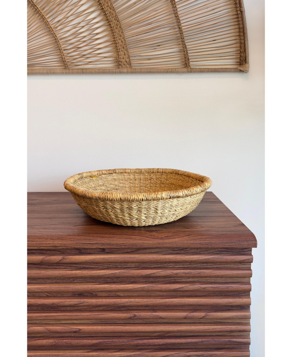 Click here for Mbare  Handwoven Tray Basket - Natural prices
