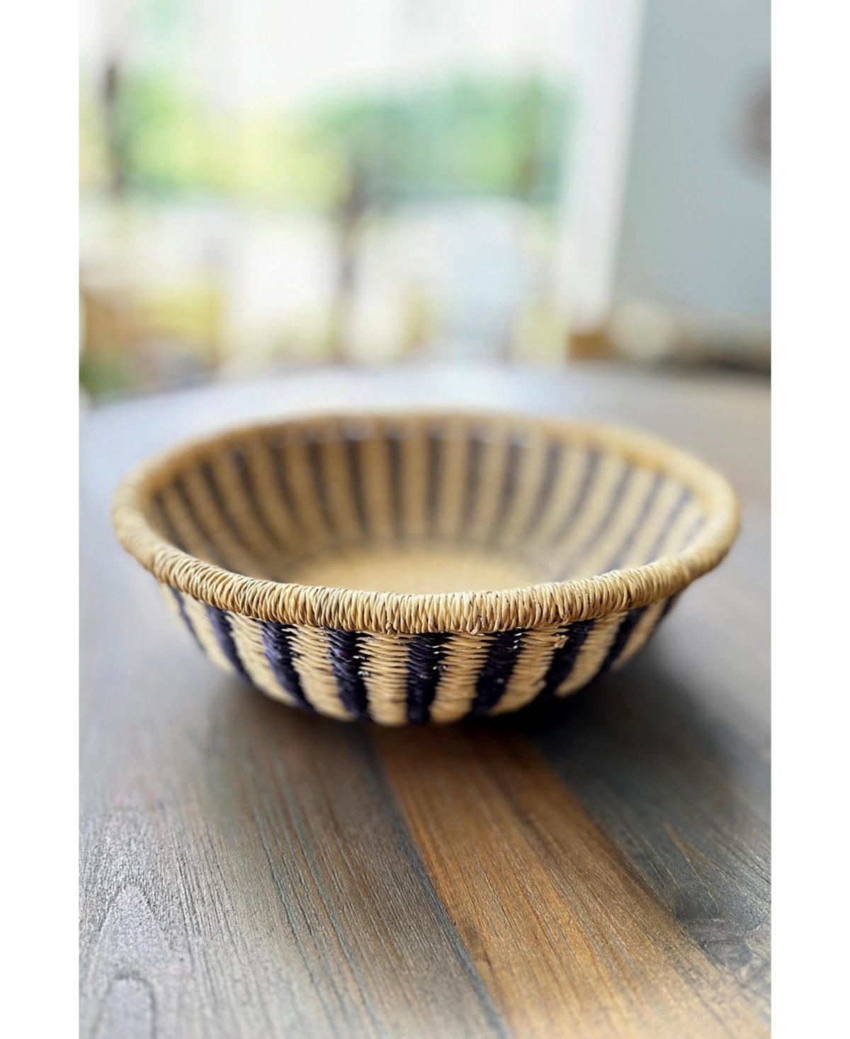 Click here for Mbare  Handwoven Tray Basket - Black prices