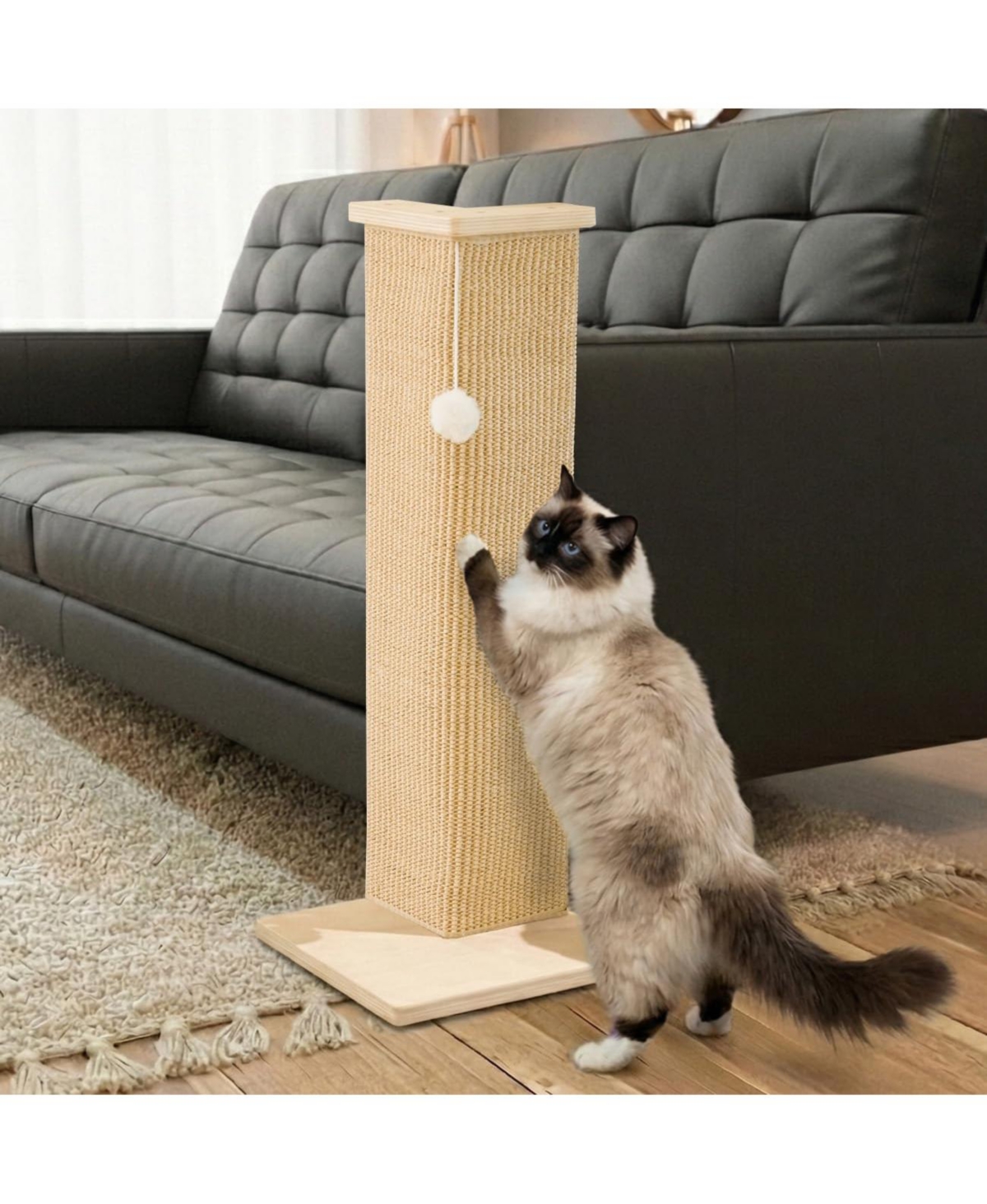 Click here for Aronkl Sisal Cat Scratcher Upright Wall Mounted Ve... prices