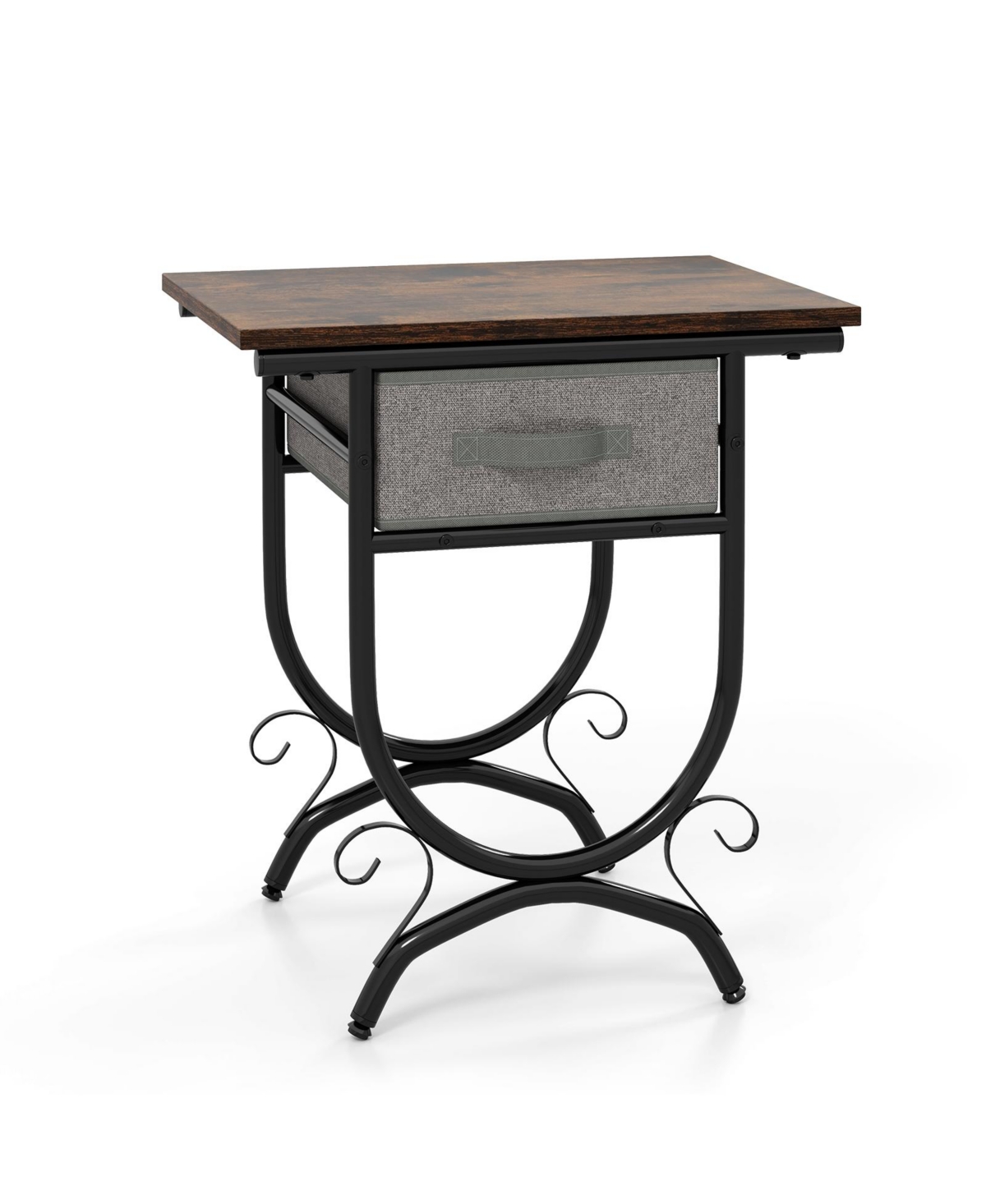 Click here for Slickblue Modern Side Table with Fabric Drawer and... prices