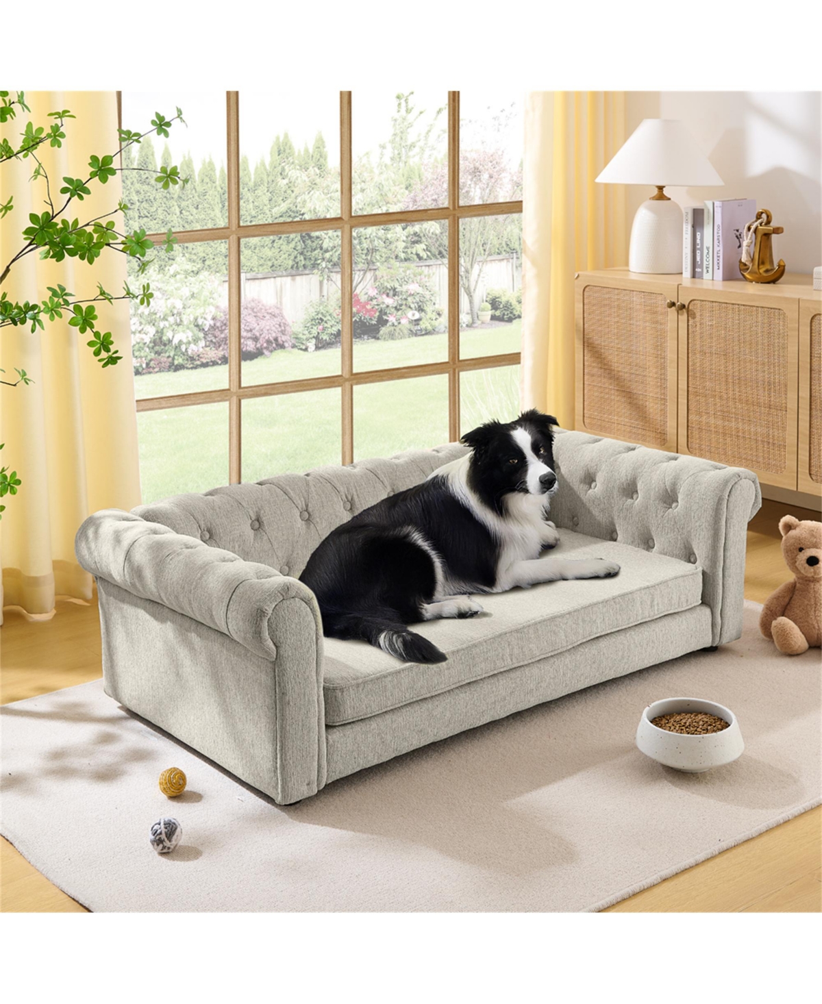 Click here for Clihome Elevated Dog Sofa Bed  55 Inch Durable Lin... prices