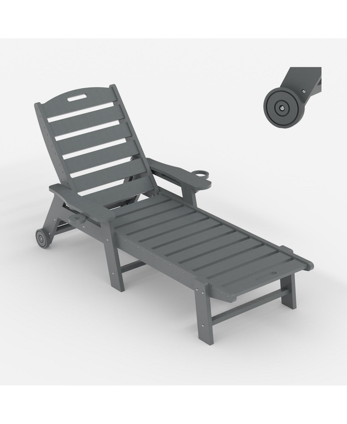 Click here for homfan Oversized Hdpe Folding Chaise Lounge  5-Pos... prices