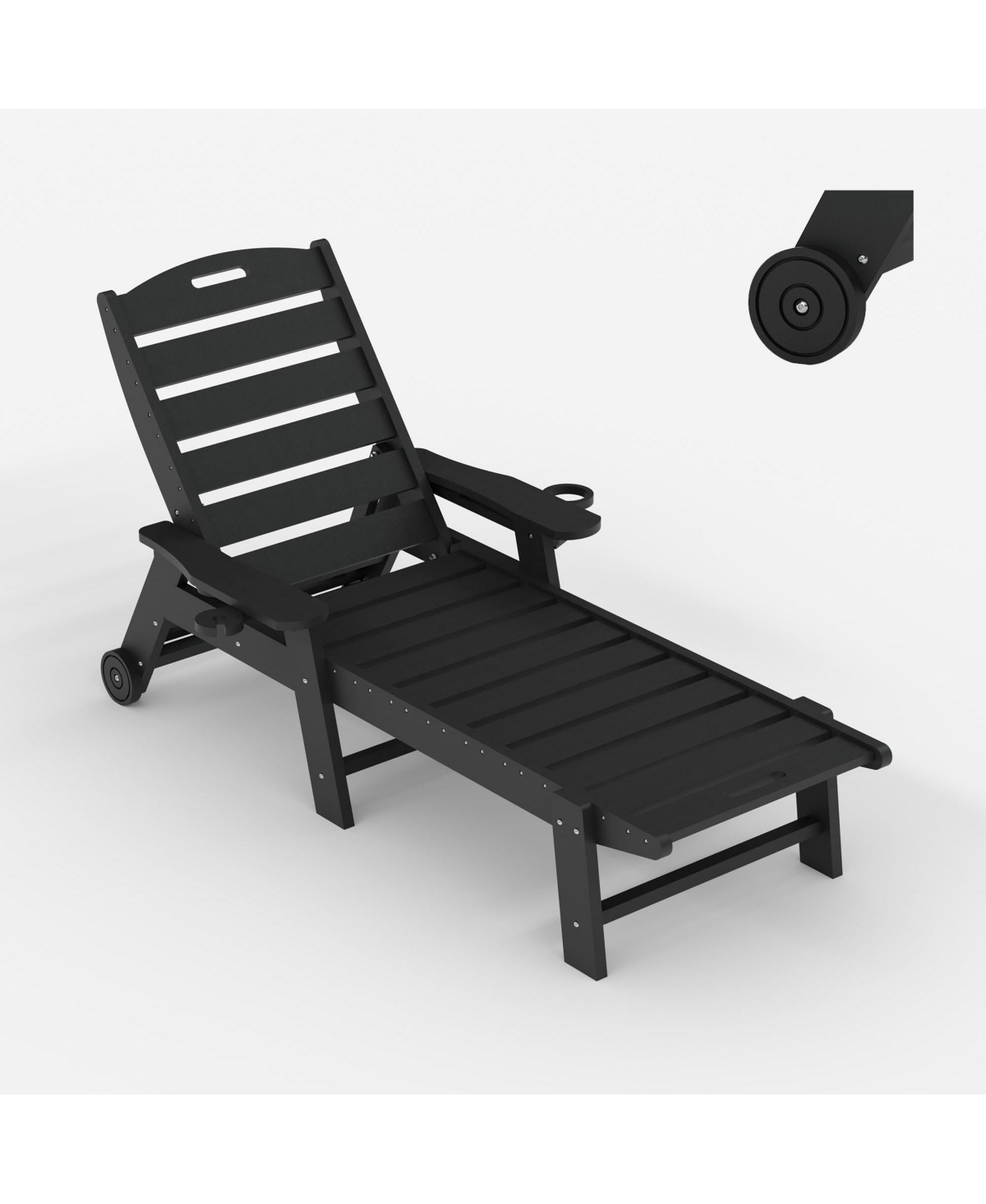 Click here for homfan Oversized Hdpe Folding Chaise Lounge  5-Pos... prices