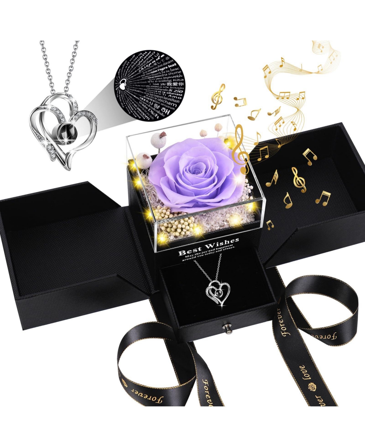 Click here for Gnuadz Preserved Rose Necklace Music Box Gift - Li... prices