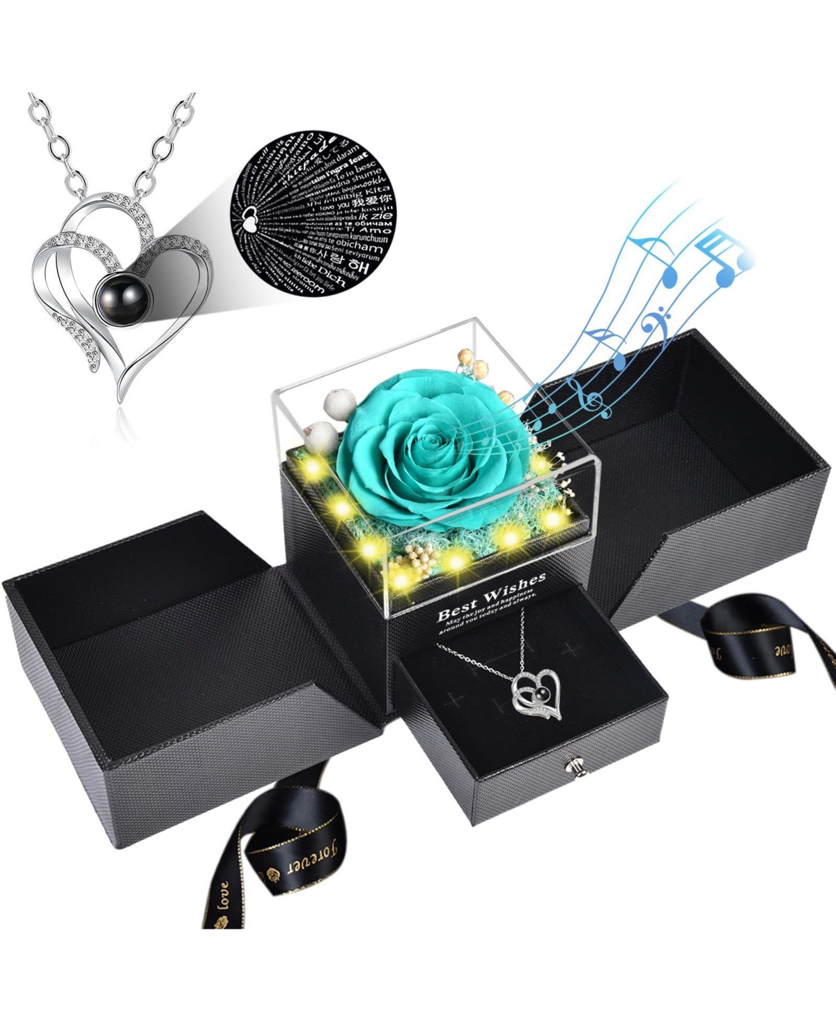 Click here for Gnuadz Preserved Rose Necklace Music Box Gift - Ne... prices