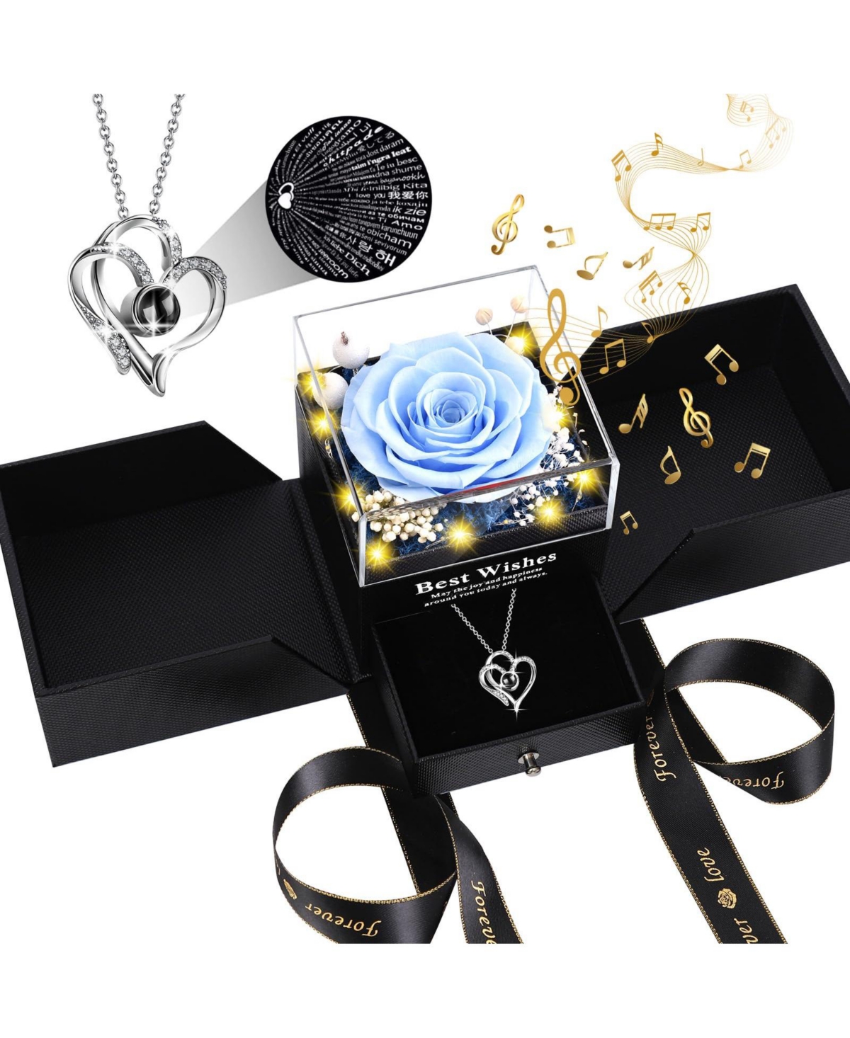 Click here for Gnuadz Preserved Rose Necklace Music Box Gift - Sk... prices