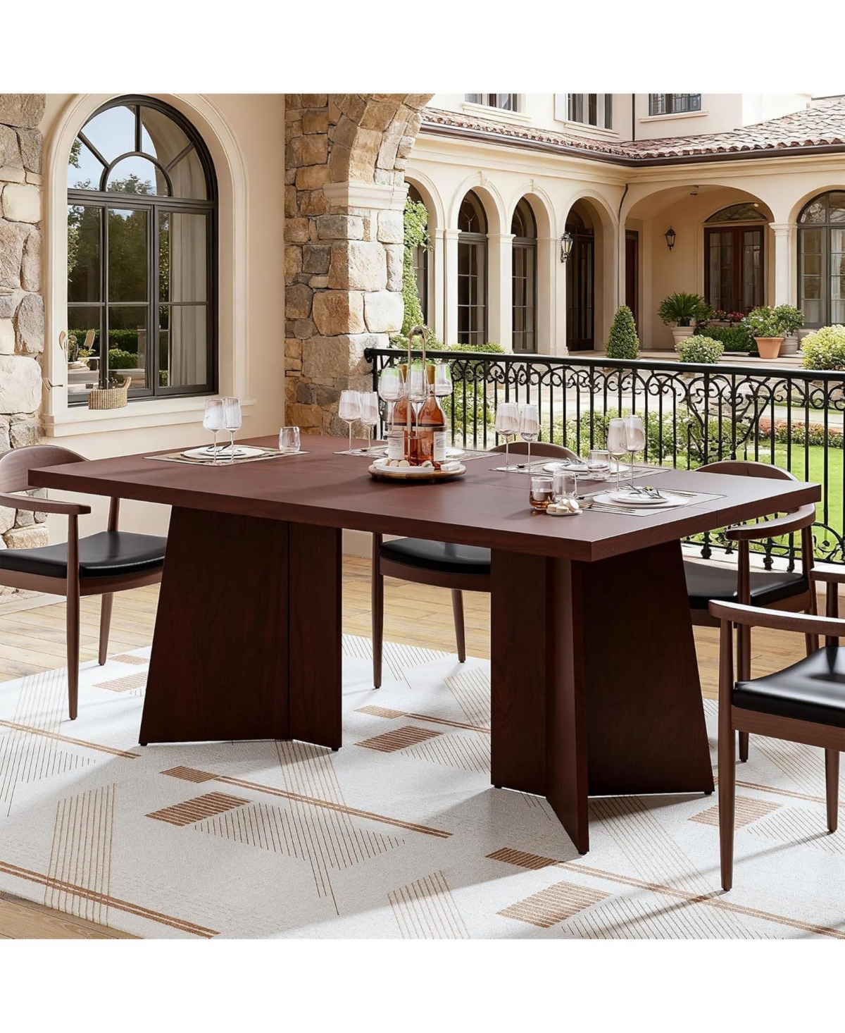 Click here for gaomon 63 Dining Table for 6-8  Modern Design with... prices