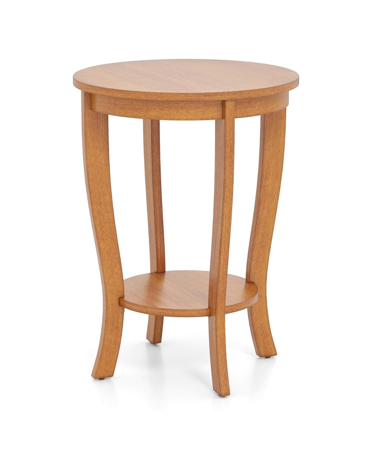 Click here for Slickblue Round Side Table with 2-Tier Storage and... prices