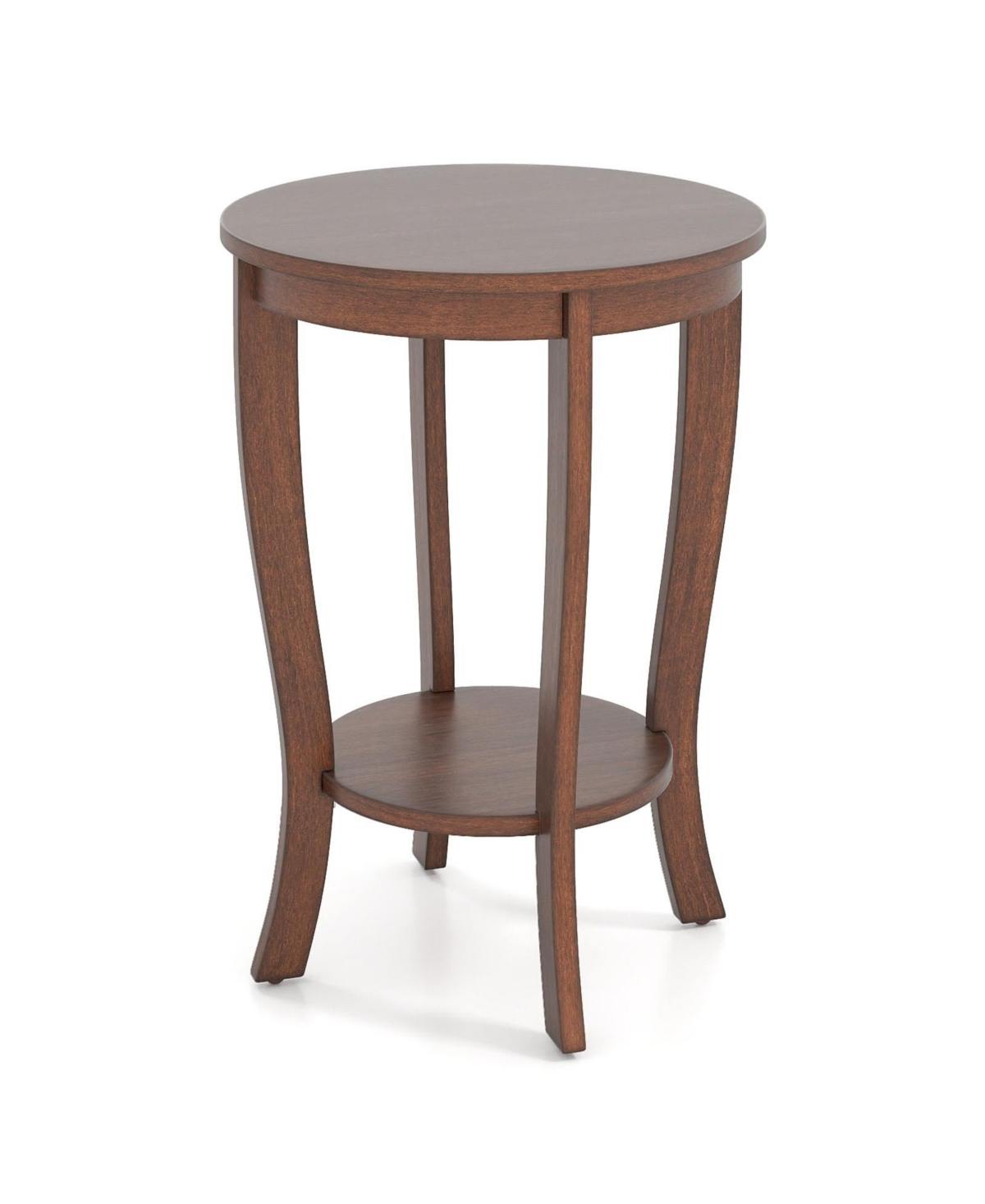 Click here for Slickblue Round Side Table with 2-Tier Storage and... prices