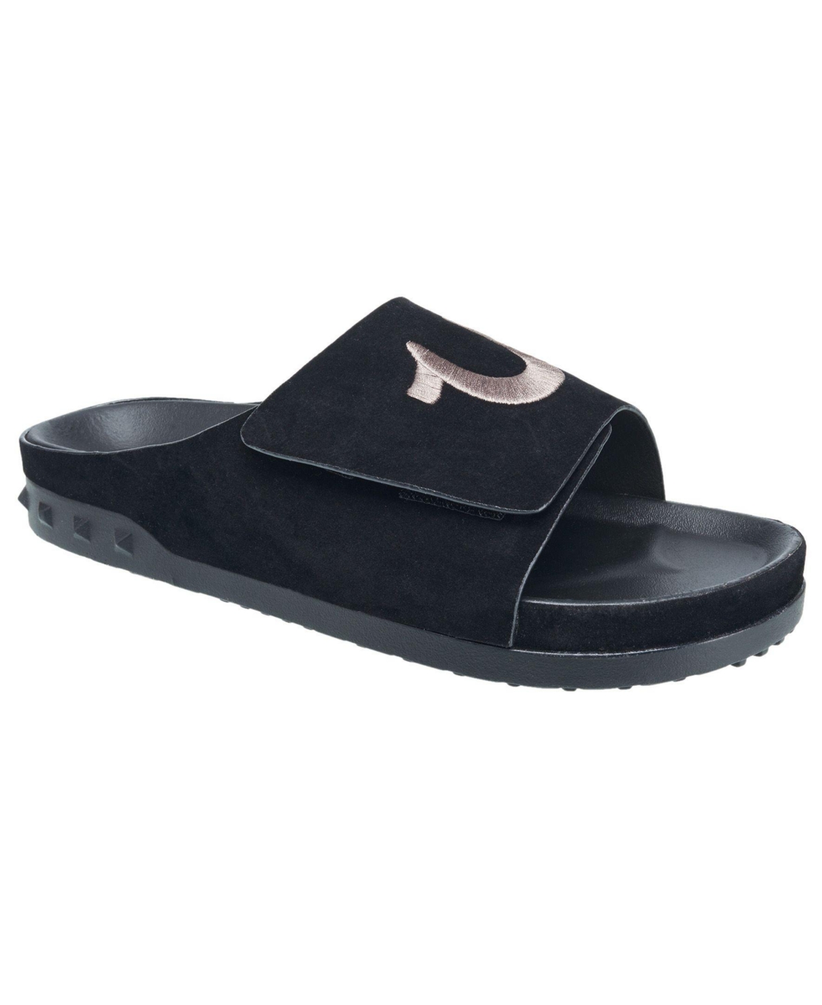 Click here for True Religion Mens Biggy Velcro Strap Sandals - Bl... prices