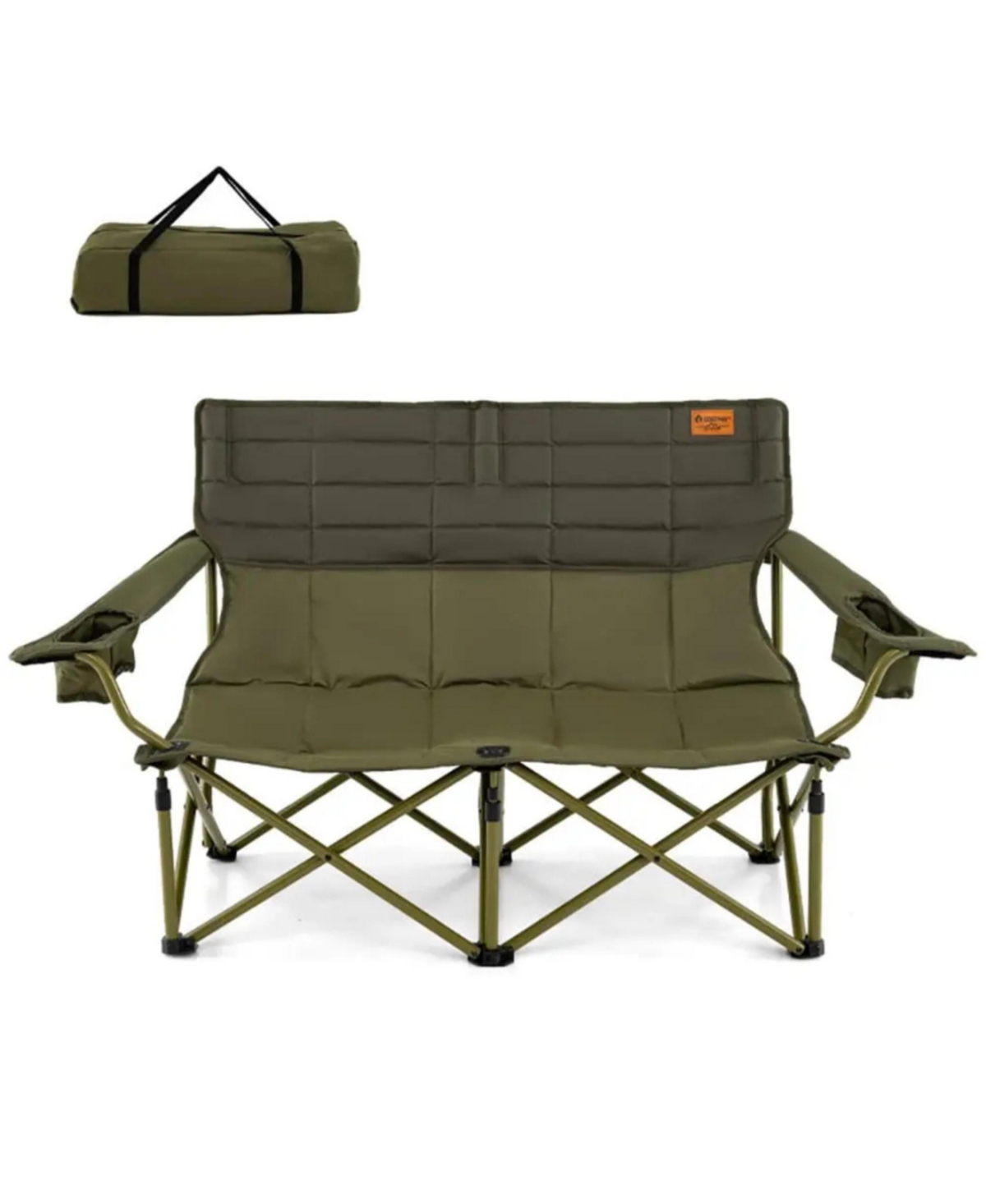 Click here for Yiortwo 2-Person Camping Chair Loveseat with Cup H... prices