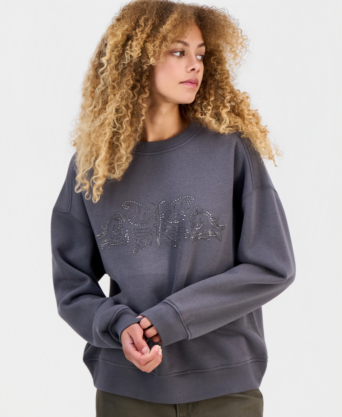 Click here for Madden Girl Juniors Embellished Crewneck Sweatshir... prices