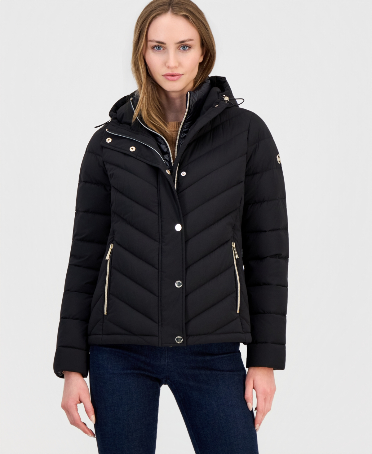 Click here for Michael Kors Womens Hooded Bibbed Packable Puffer... prices