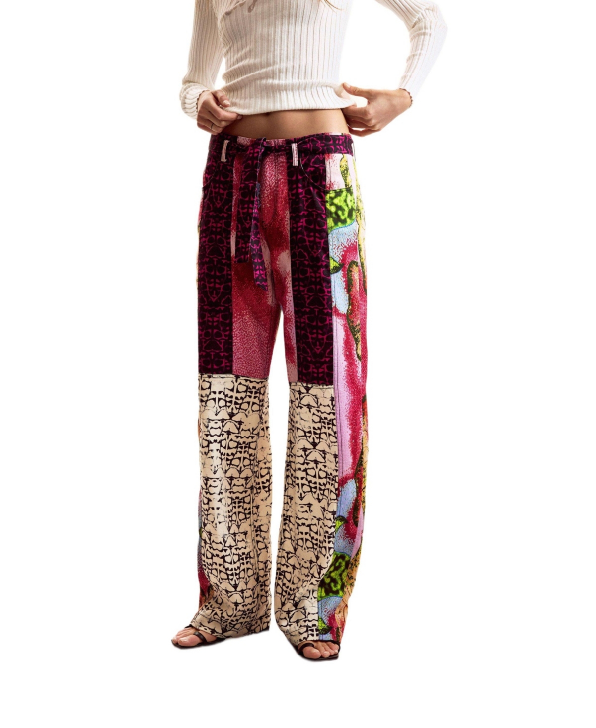 Click here for Desigual Womens Fluid trousers - Red prices