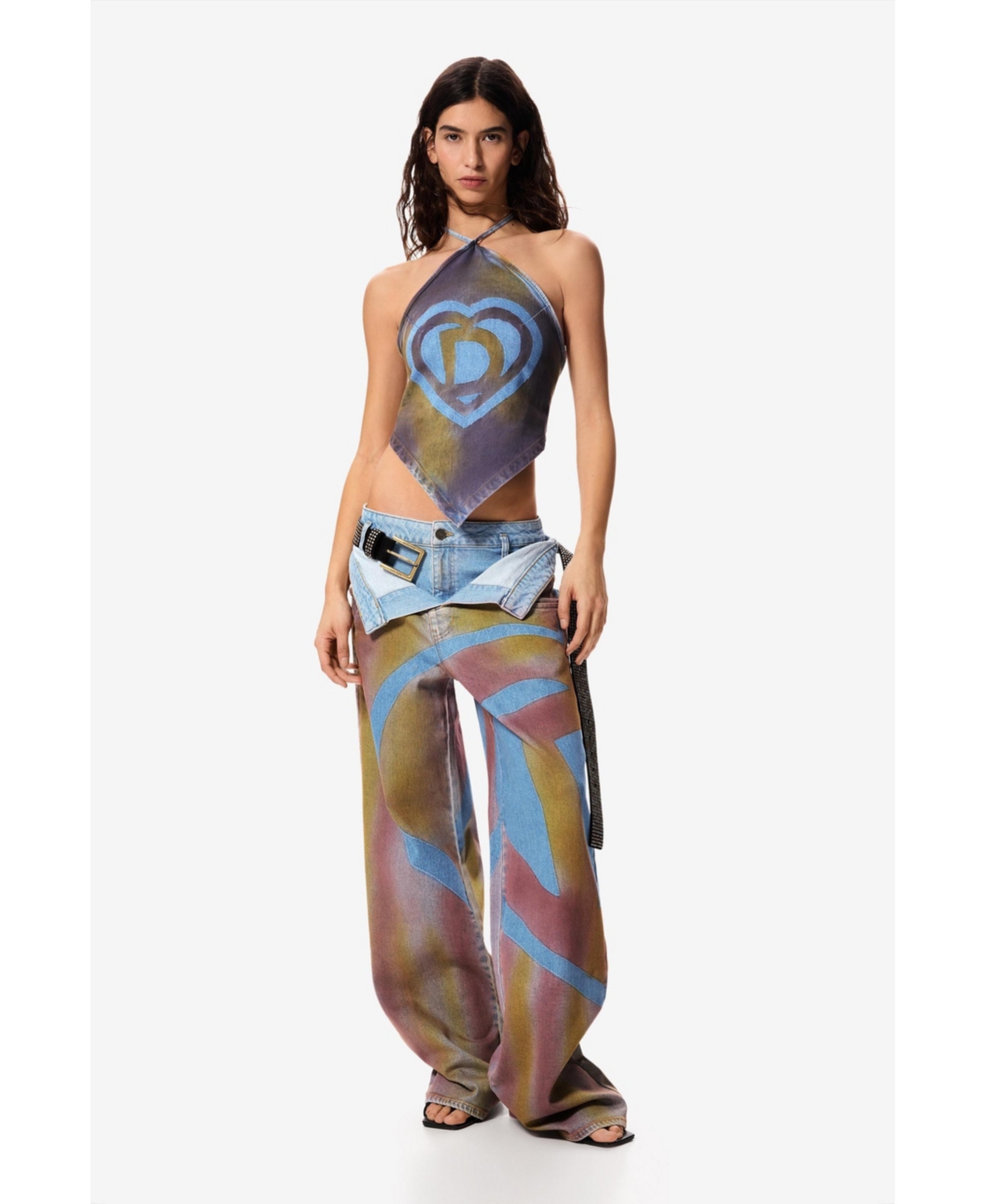 Click here for Desigual Womens Oversized trousers Masha Popova -... prices