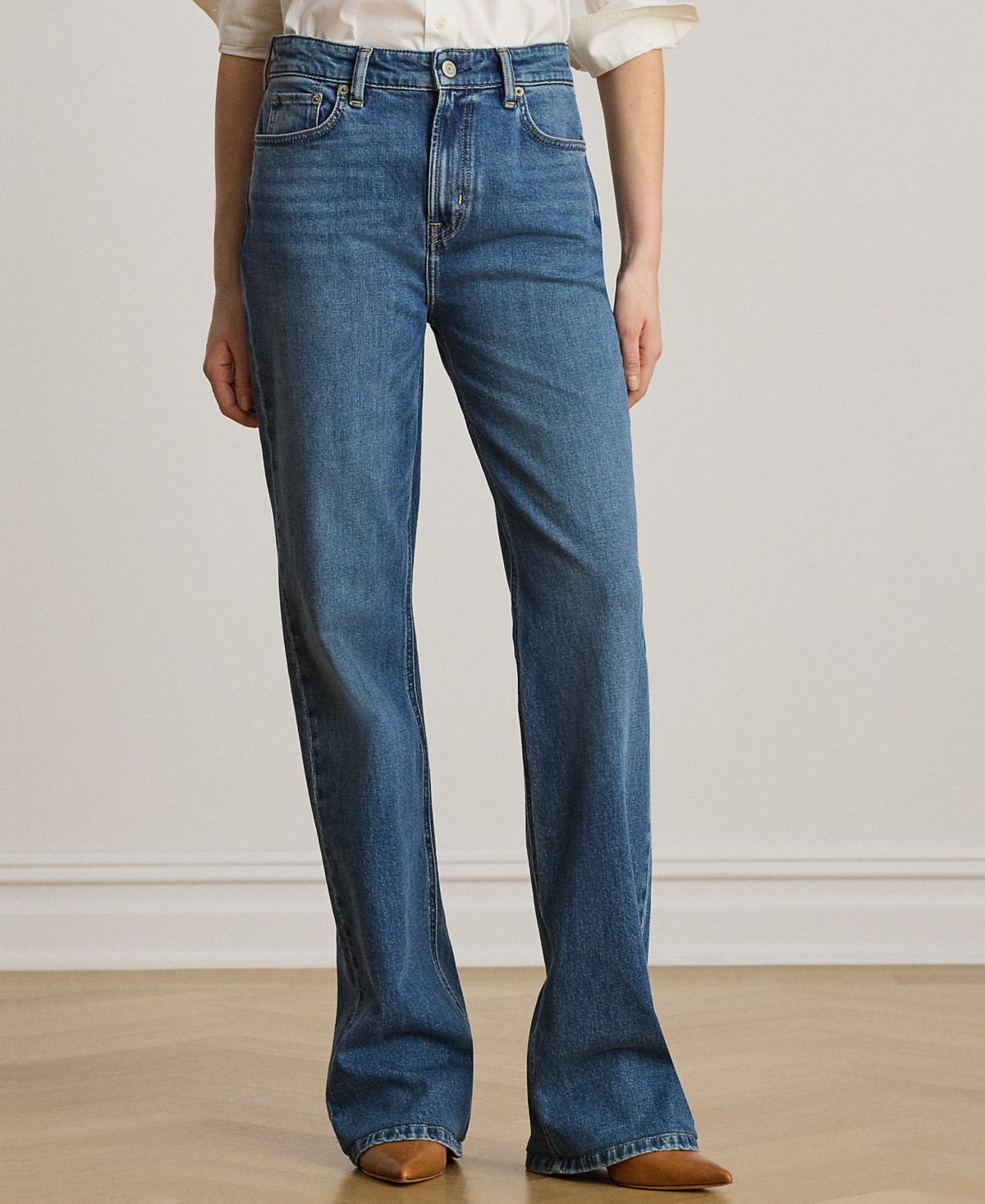 Click here for Lauren Ralph Lauren Petite High-Rise Straight-Leg... prices