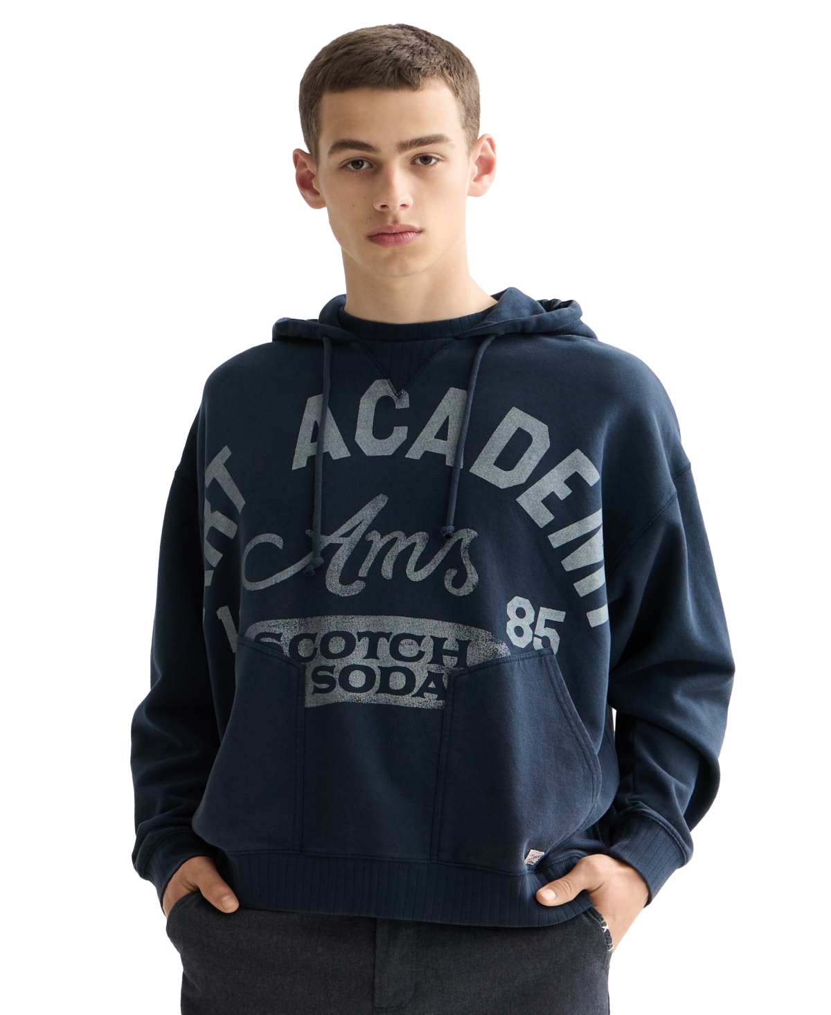 Click here for Scotch & Soda Mens Washed Artwork Hoodie - Sky Cap... prices