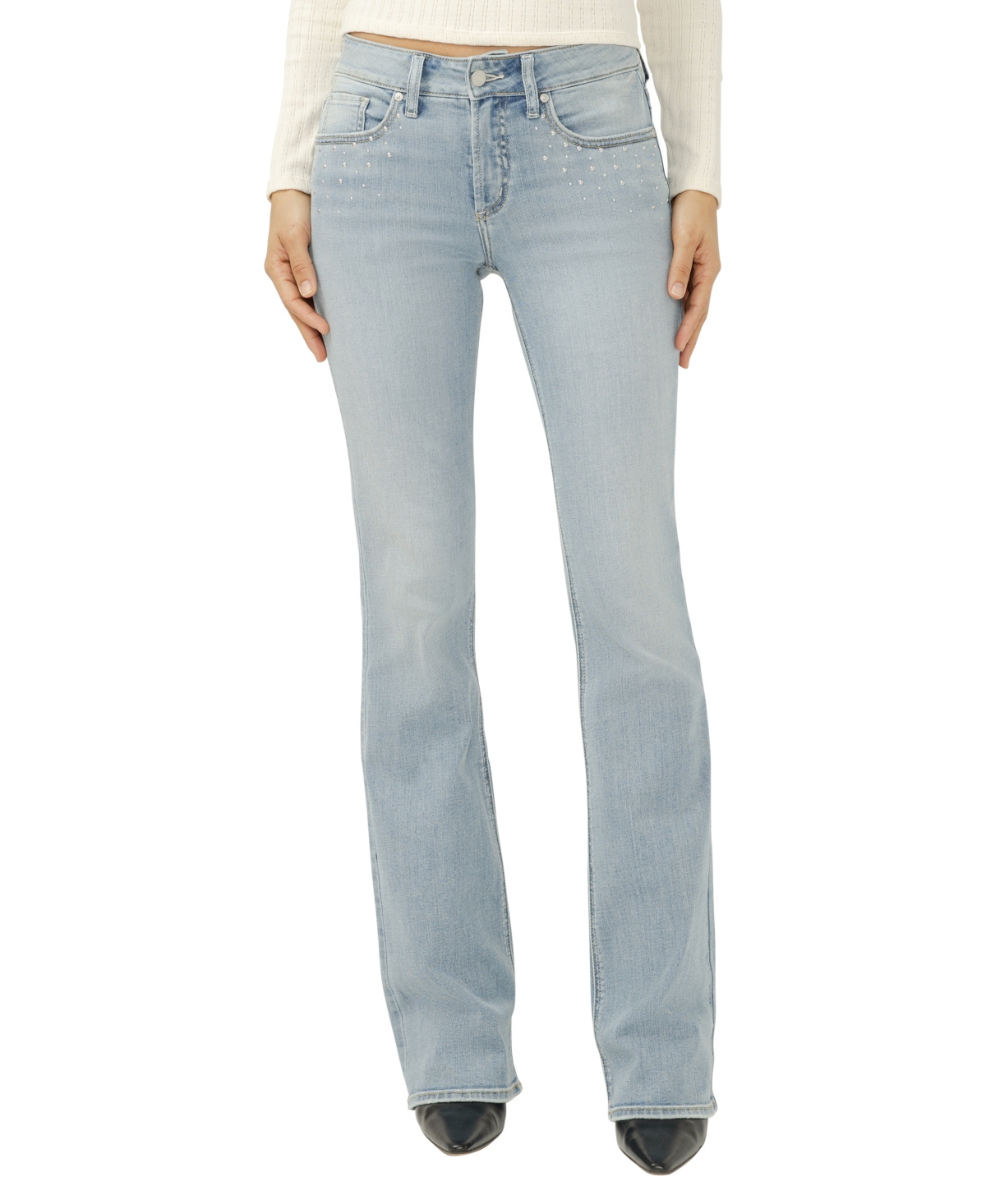 Click here for Silver Jeans Co. Womens Suki Mid Rise Bootcut Luxe... prices