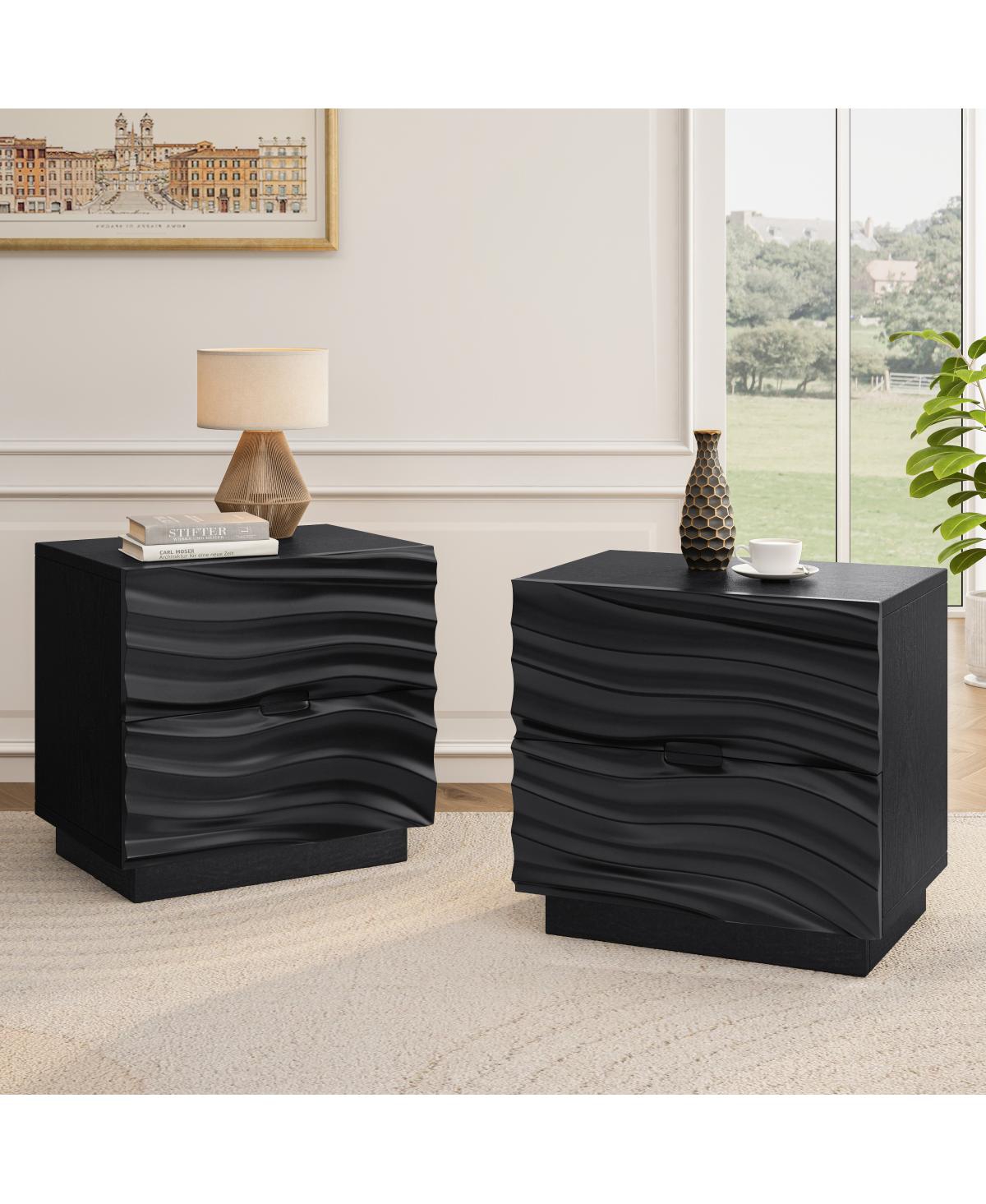 Click here for Streamdale Furniture Solid Wood Nightstands Set of... prices