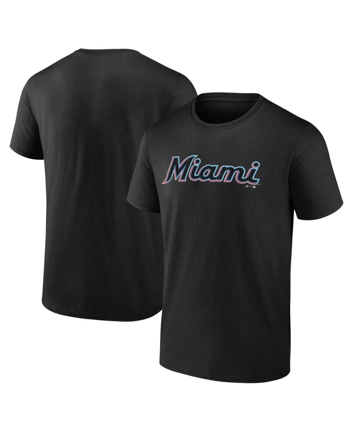Click here for Logo Athletic Mens Black Miami Marlins Wordmark T-... prices
