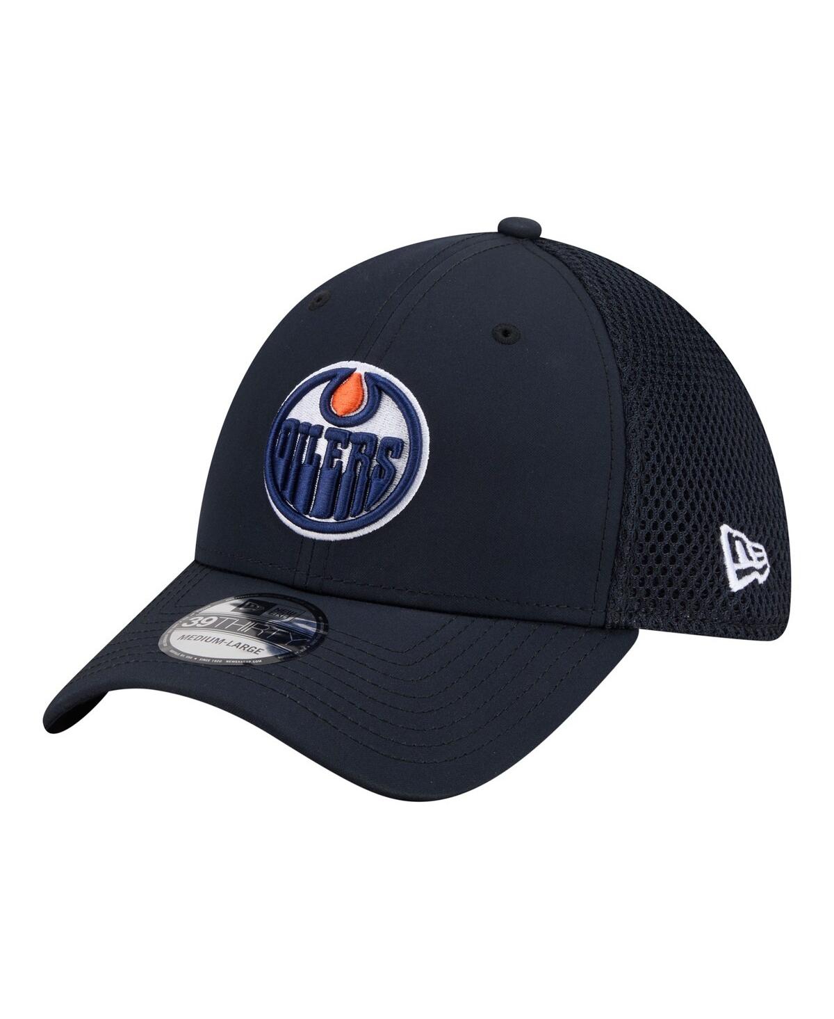 Click here for New Era Mens Navy Edmonton Oilers Logo 39THIRTY Fl... prices